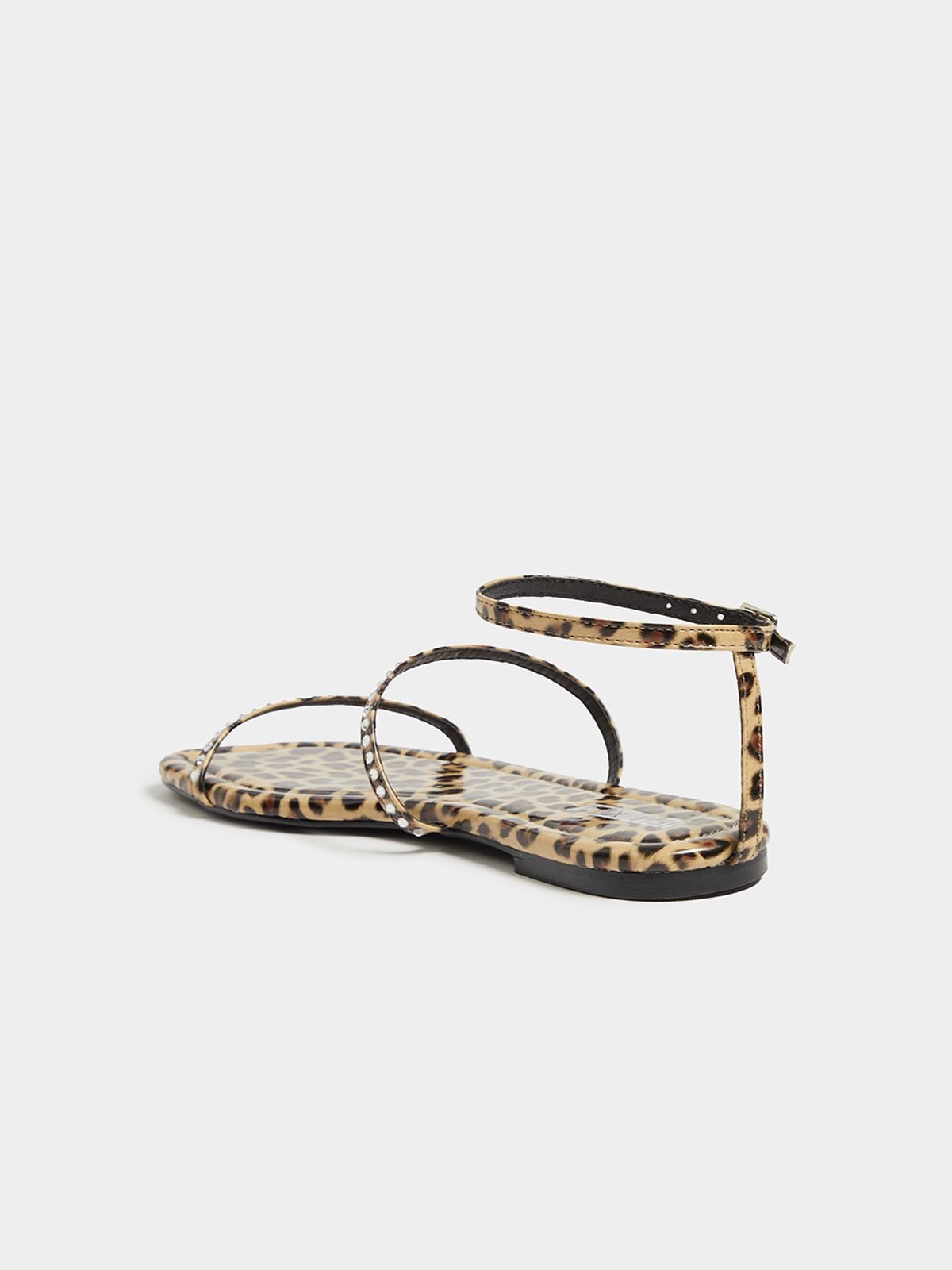 Women's Brown Animal Print Sandals - Bash.com