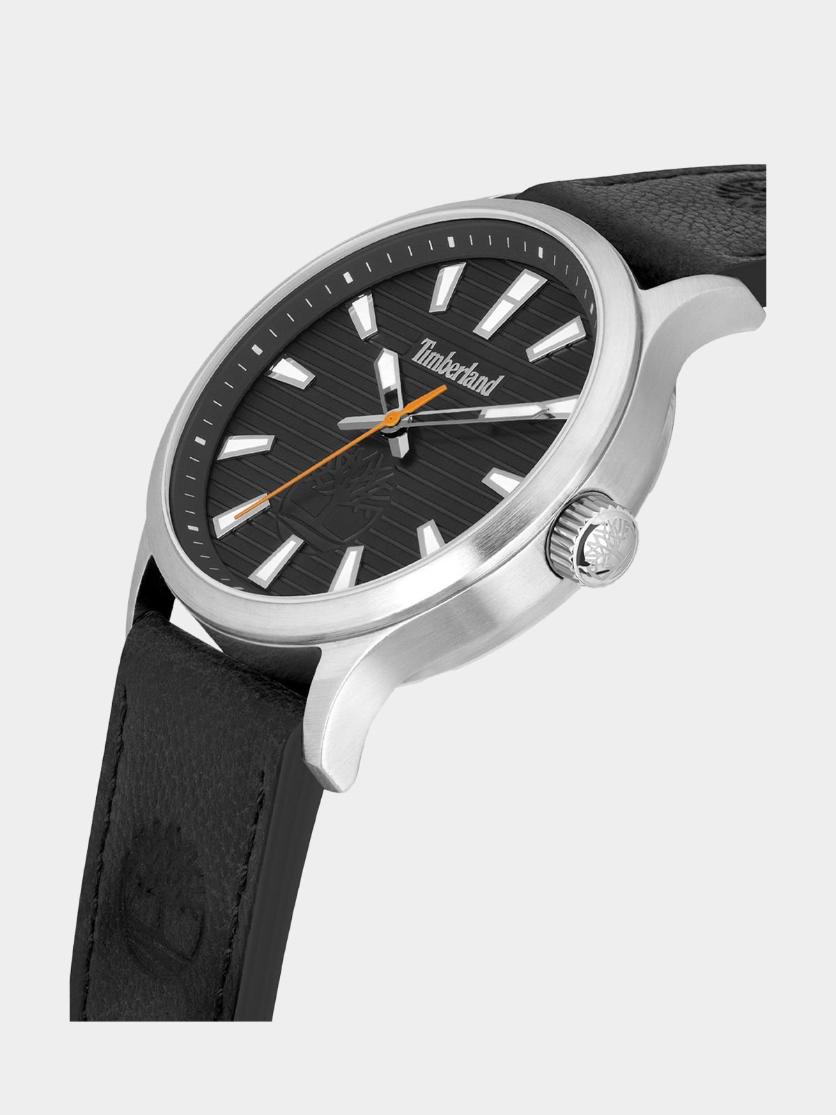 Timberland Men's Trumbull Stainless Steel Black Leather Watch - Bash.com