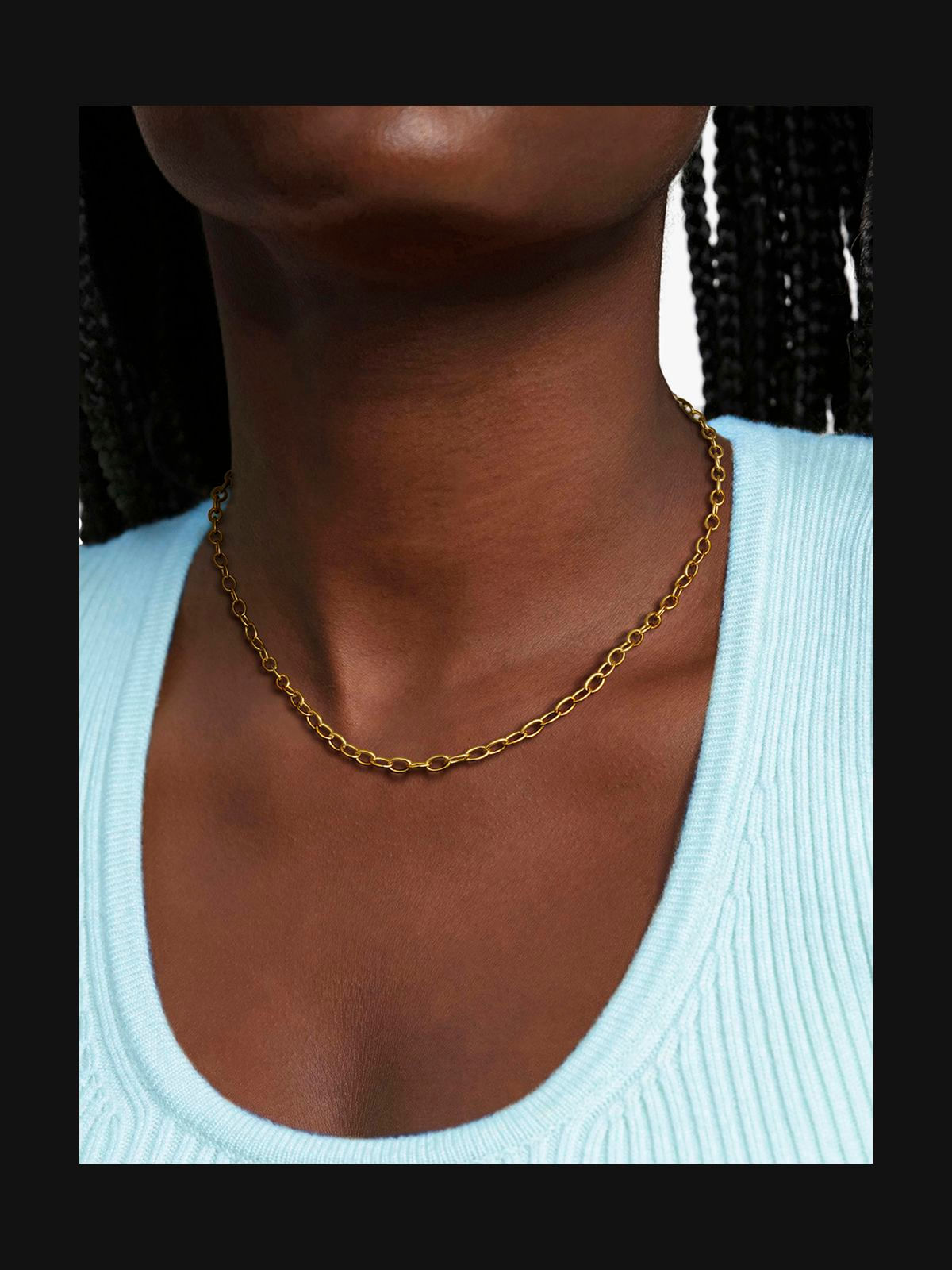 Fine Oval Link Chain 14ct Gold Plated - Bash.com