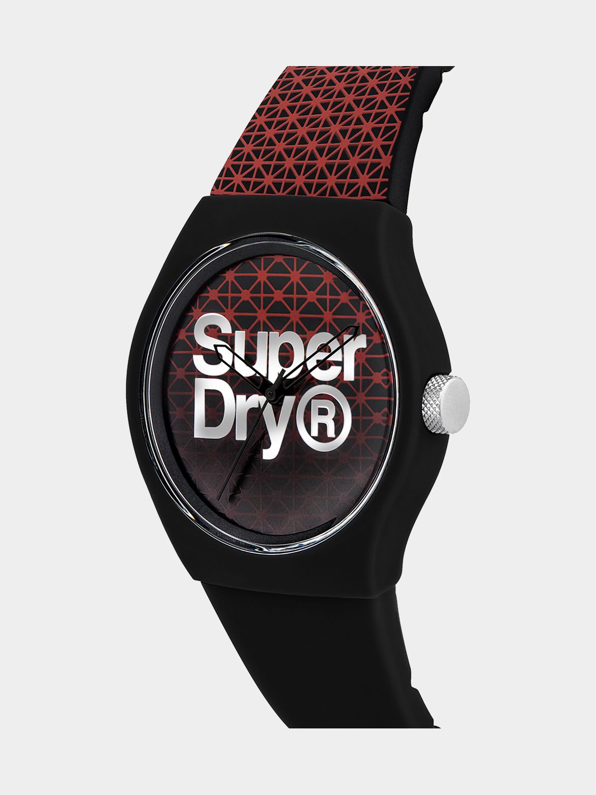 Superdry Men's Urban Geo Sport Black & Red Silicone Watch - Bash.com