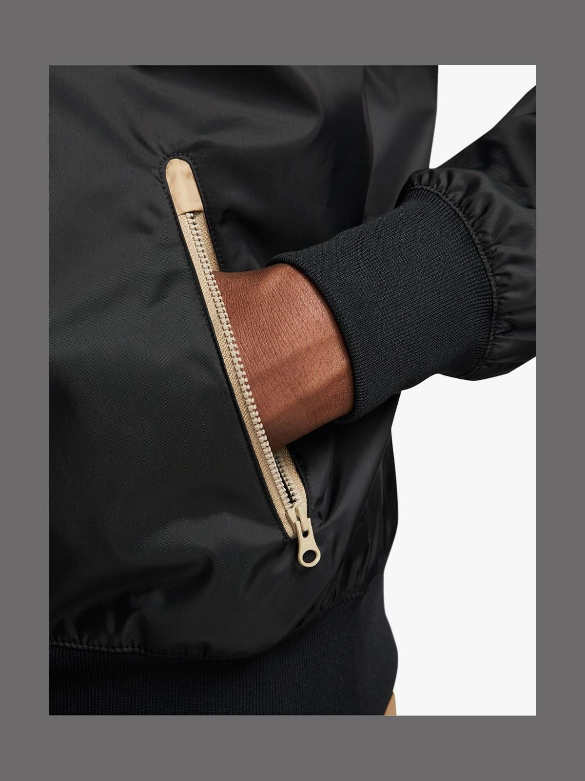 Mens Nike Sportswear Windrunner Black/Khaki Jacket - Bash.com