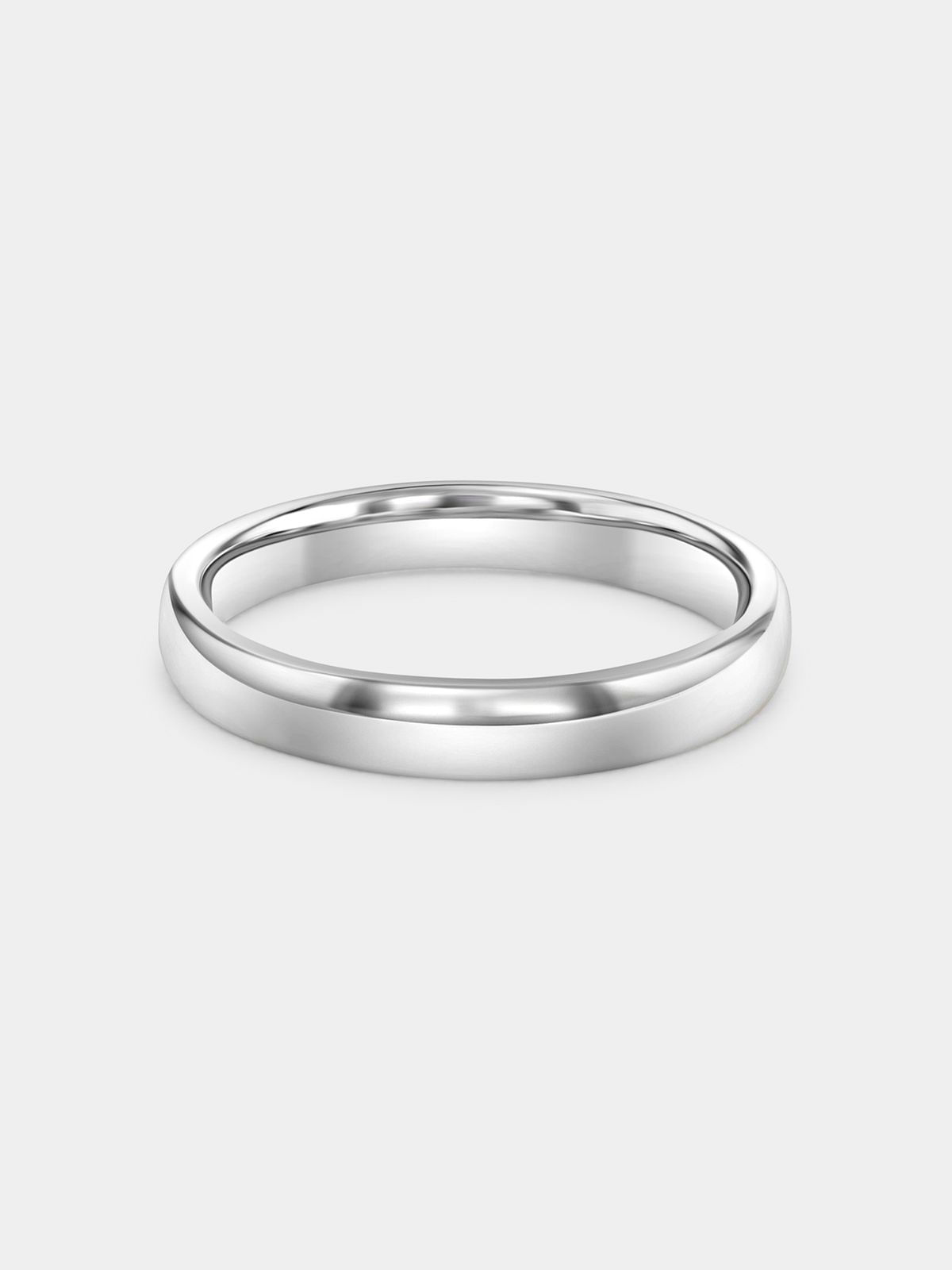 Sterling Silver Men's 3mm Wedding Band - Bash.com