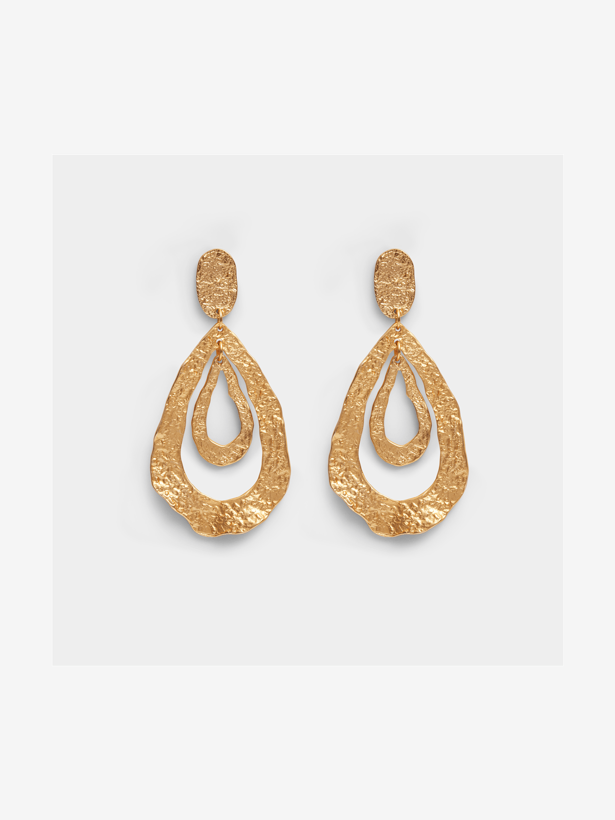 Luella Hammered Teardrop Earrings - Bash.com
