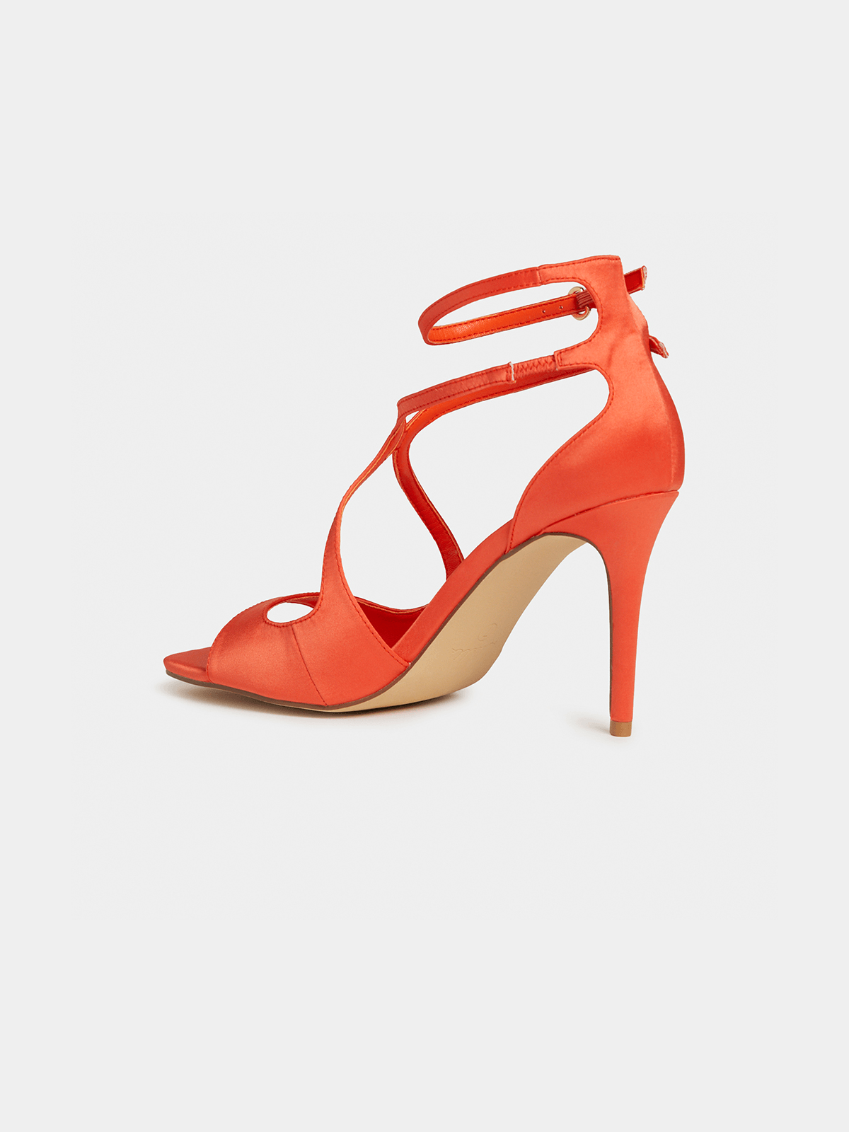 Luella Curved Strappy Satin Heels - Bash.com