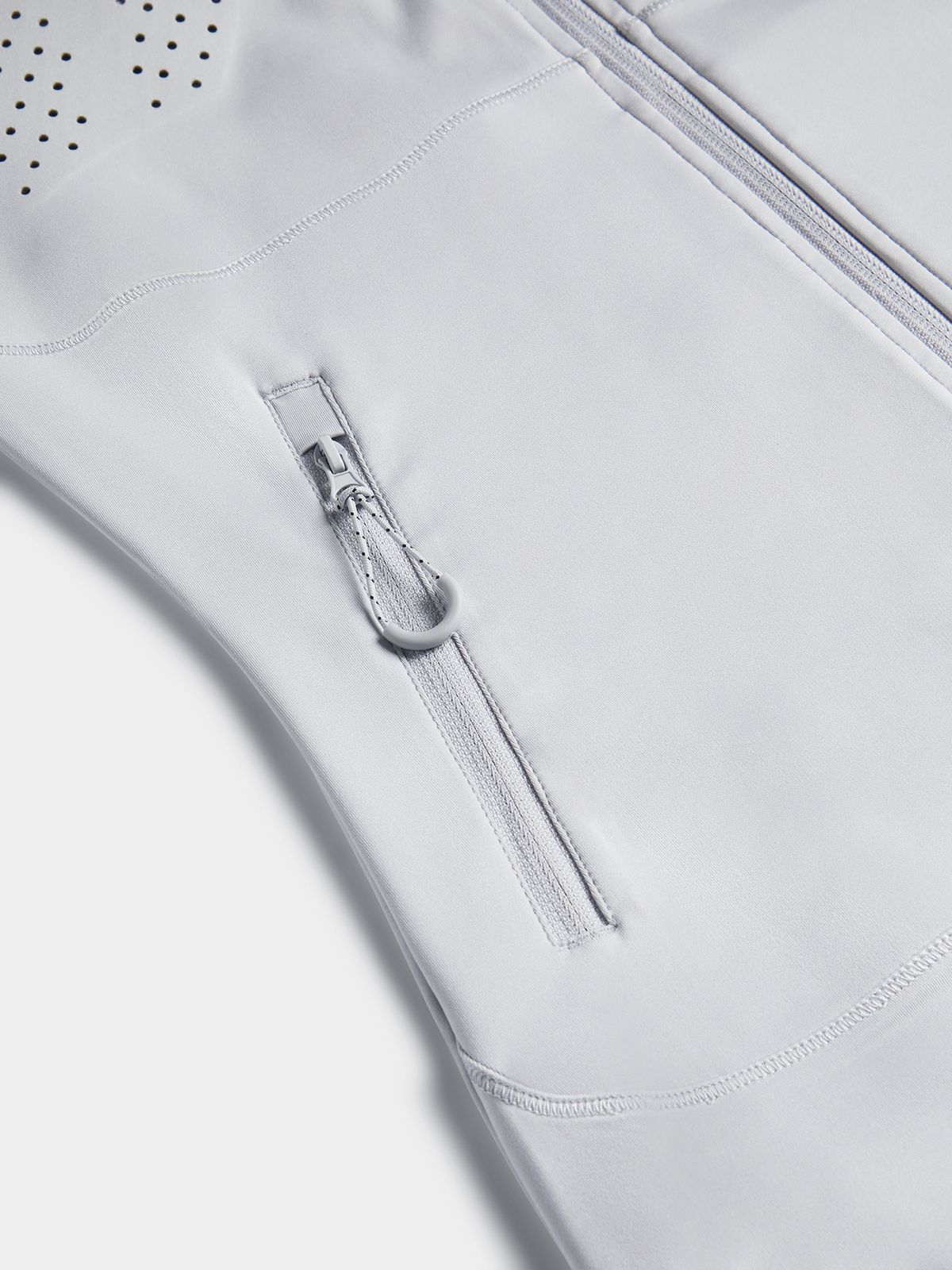 Womens TS-ACTV8 Podium Zip-Thru Steel Grey Run Jacket - Bash.com