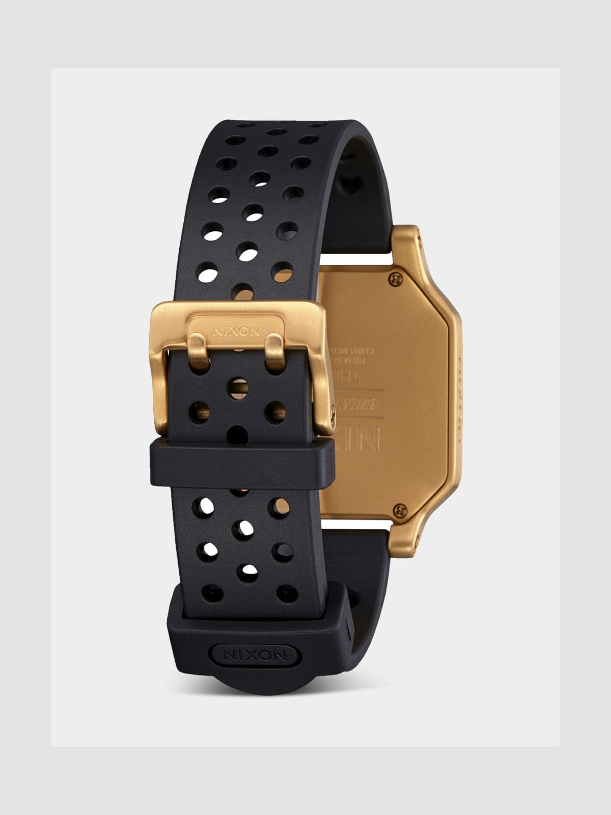Nixon Men's Heat Gold Plated & Black Digital Silicone Watch - Bash.com