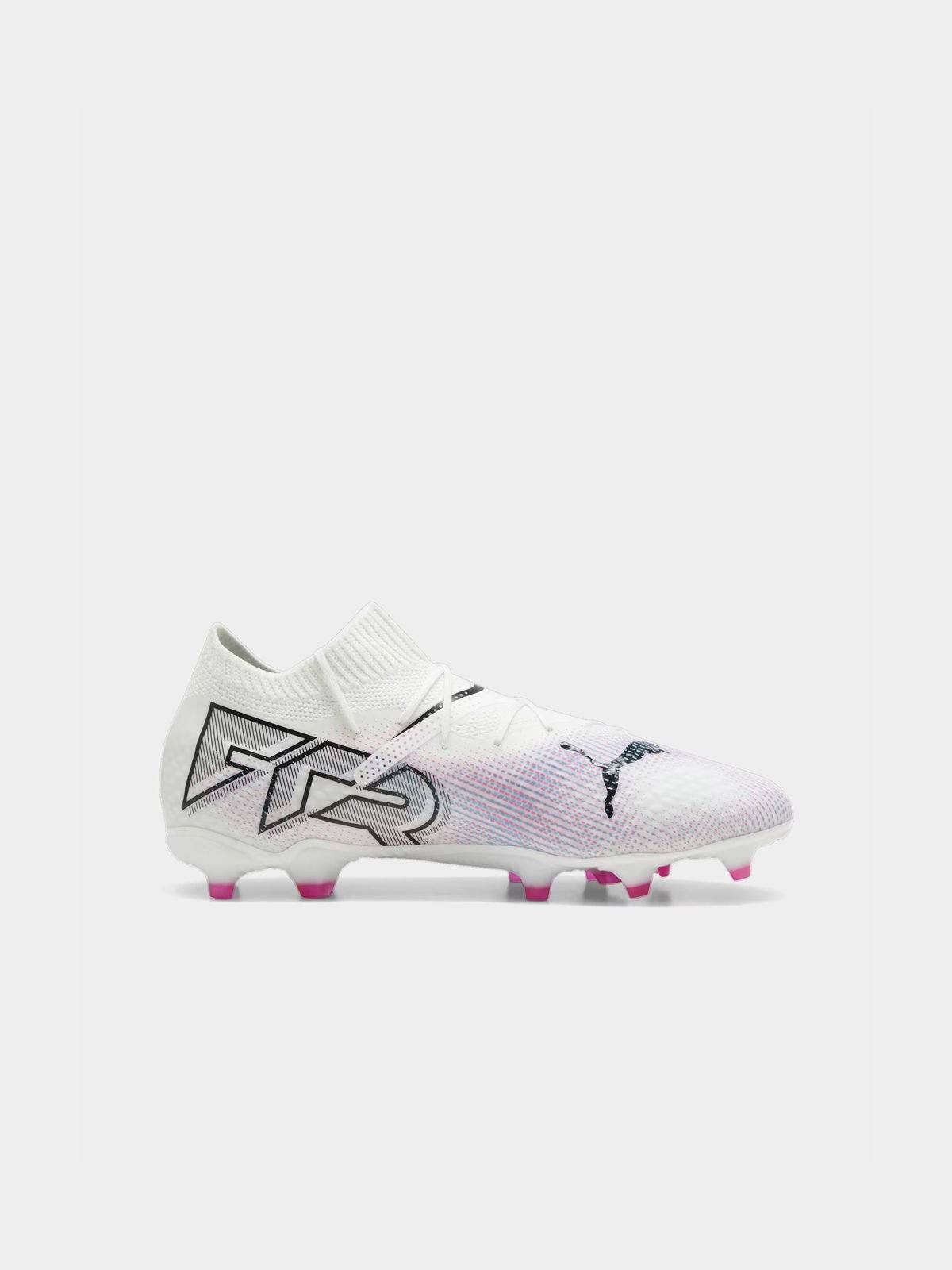 Mens Puma Future 7 Pro FG White/Pink Boots - Bash.com
