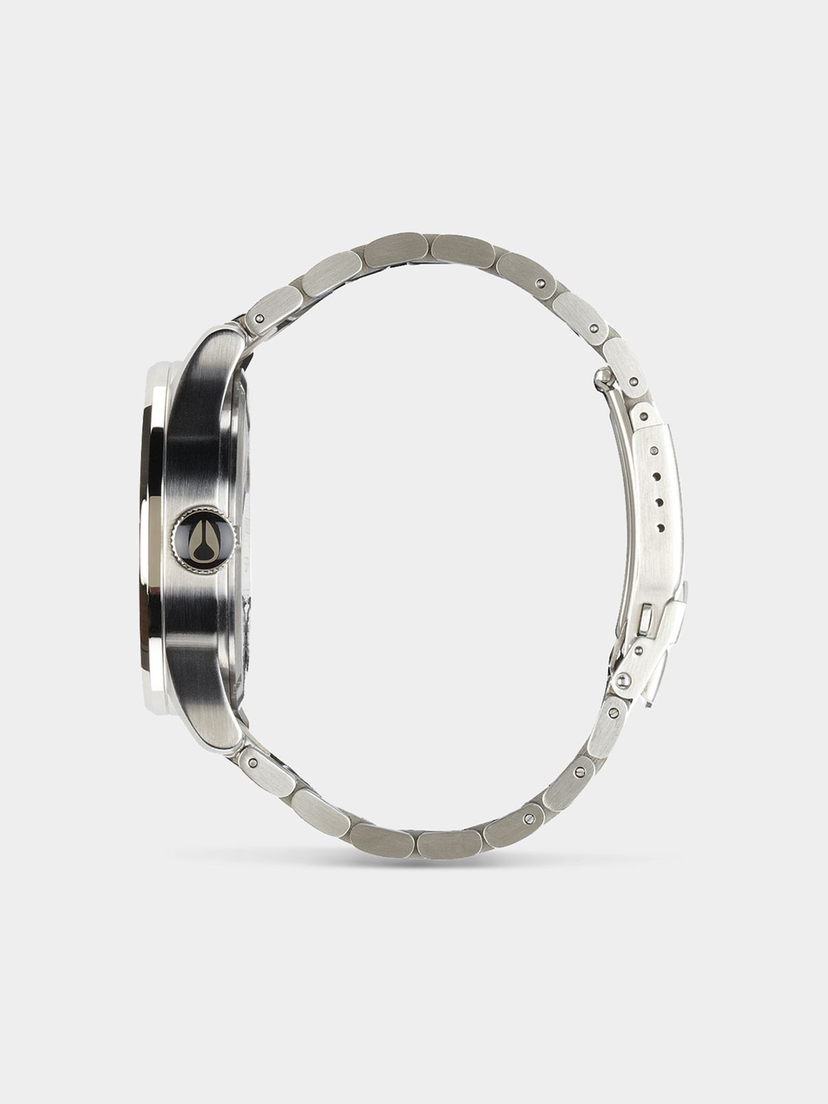 Nixon Men's Sentry Stainless Steel Blue Sunray & Silver Plated Watch ...