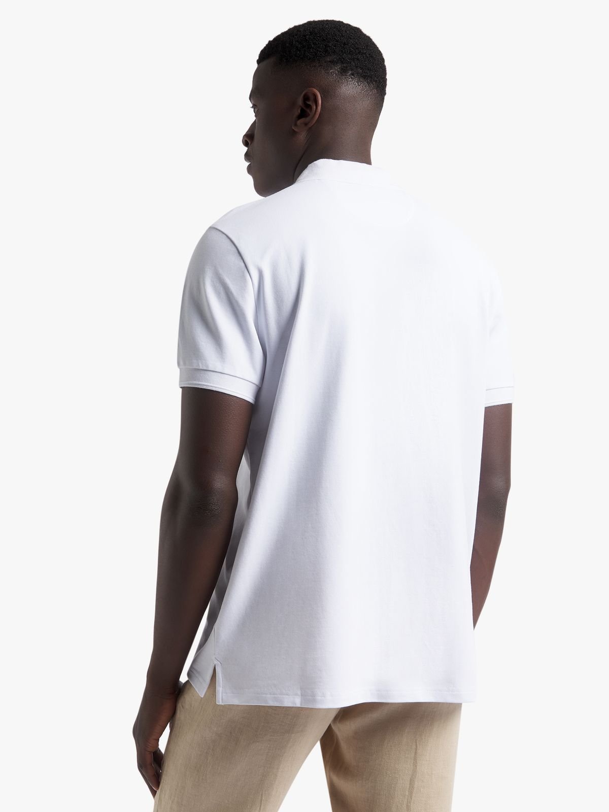 Men's Fabiani Contrast Colour Crest White Polo - Bash.com