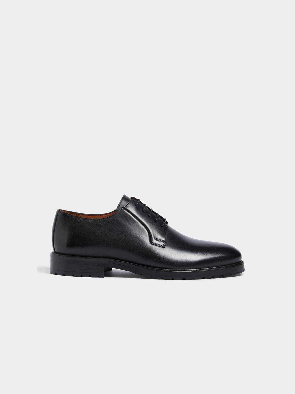 Fabiani Men's Collezione Black Leather Derby Shoes - Bash.com