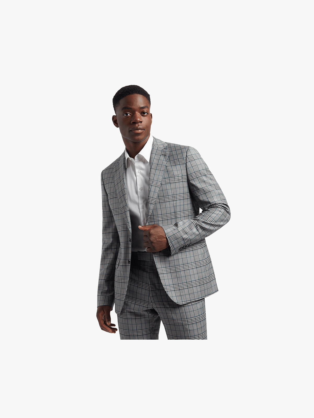 Fabiani Men's Blue Check Suit Jacket - Bash.com