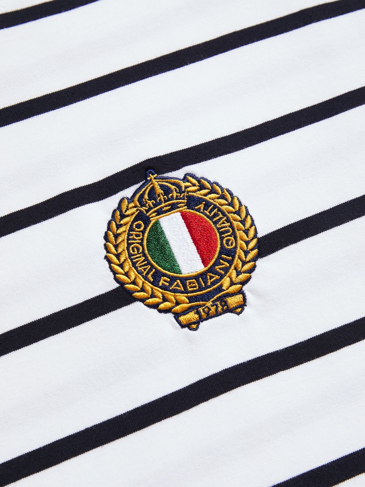 Fabiani Men's Basic Stripe White T-Shirt - Bash.com