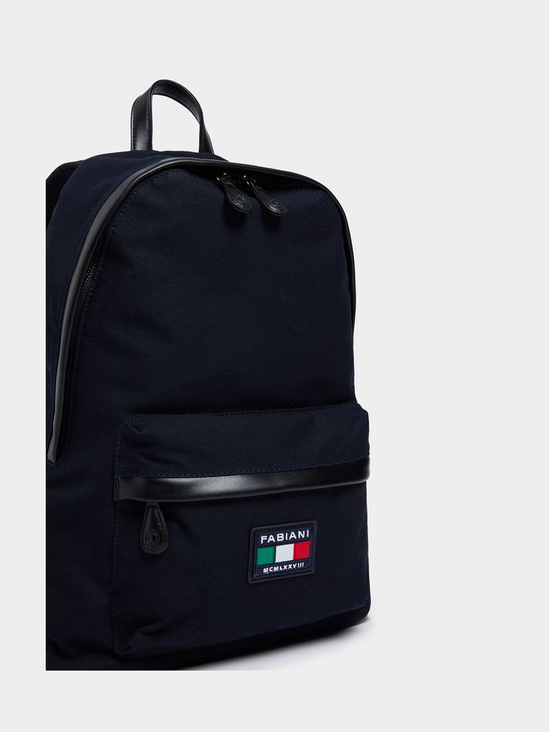 Men's Fabiani Canvas Navy Backpack - Bash.com