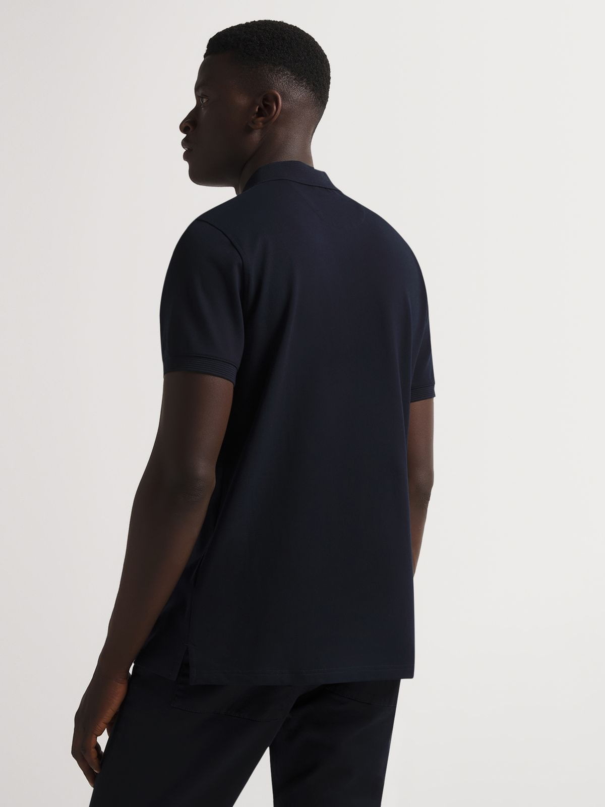 Fabiani Men's Zip Placket Navy Polo - Bash.com