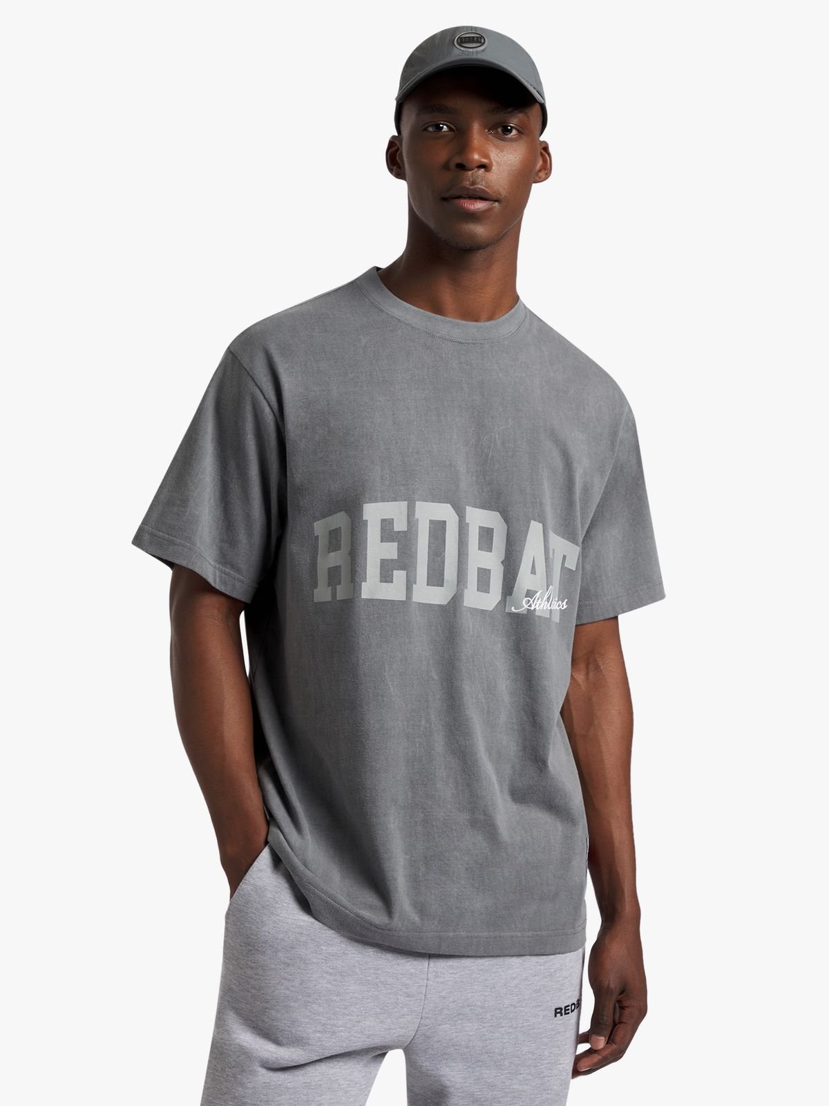 Redbat Athletics Men's Charcoal Relaxed Graphic T-Shirt - Bash.com