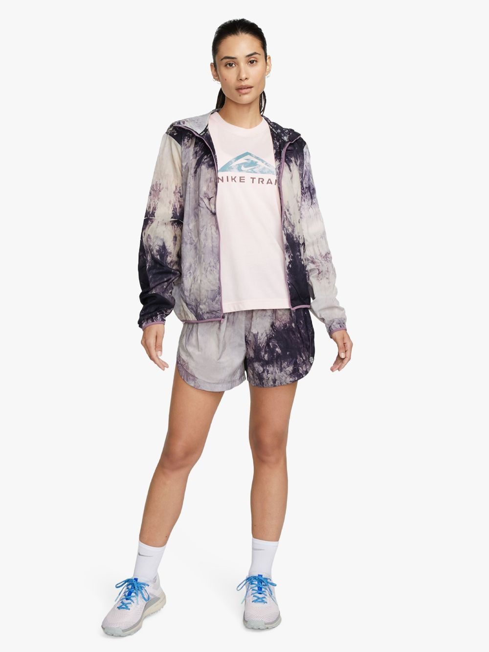 Womens Nike All Over Print Repel Purple Jacket - Bash.com