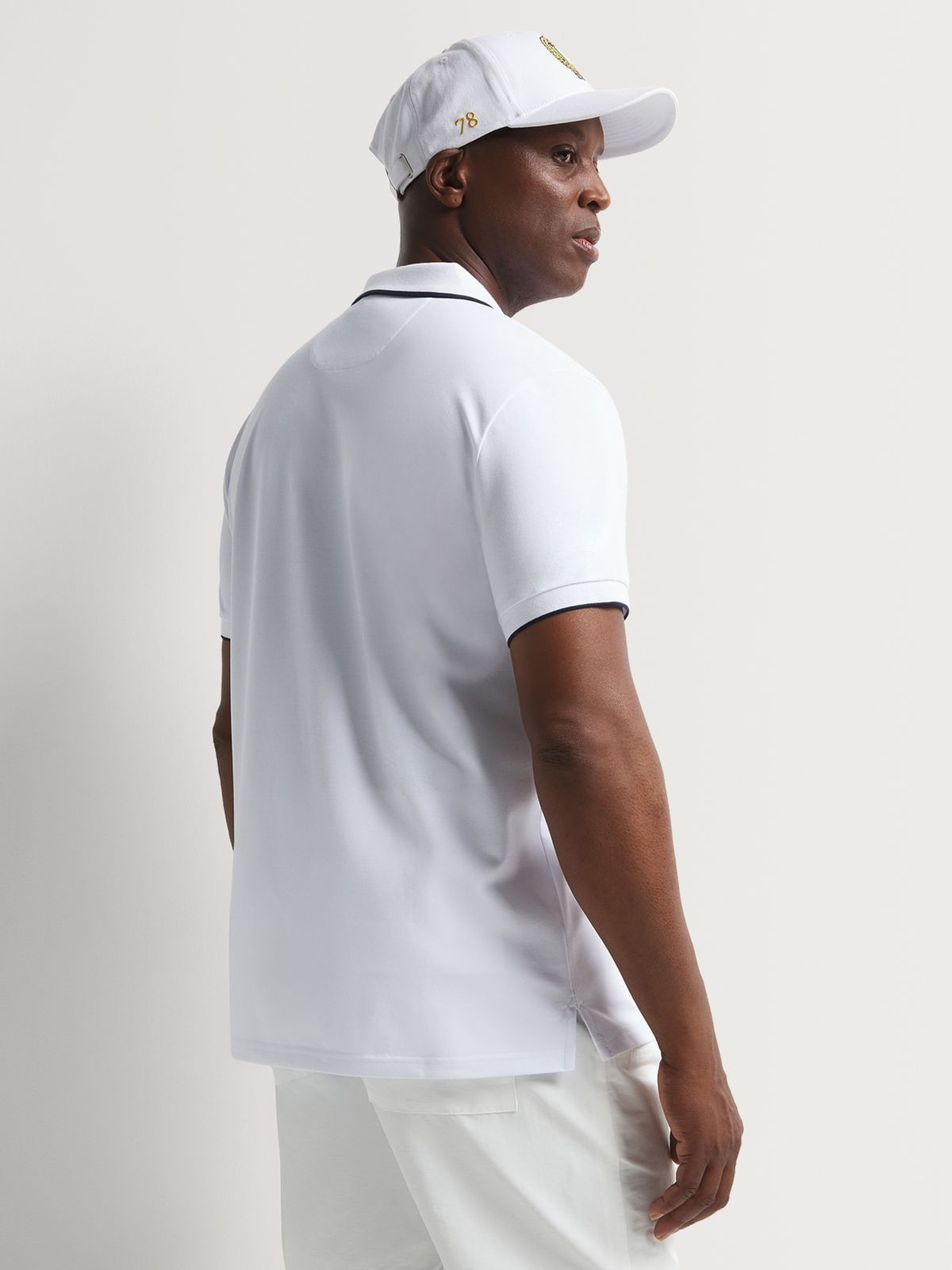 Fabiani Men's Tri Colour Tipped White Polo - Bash.com