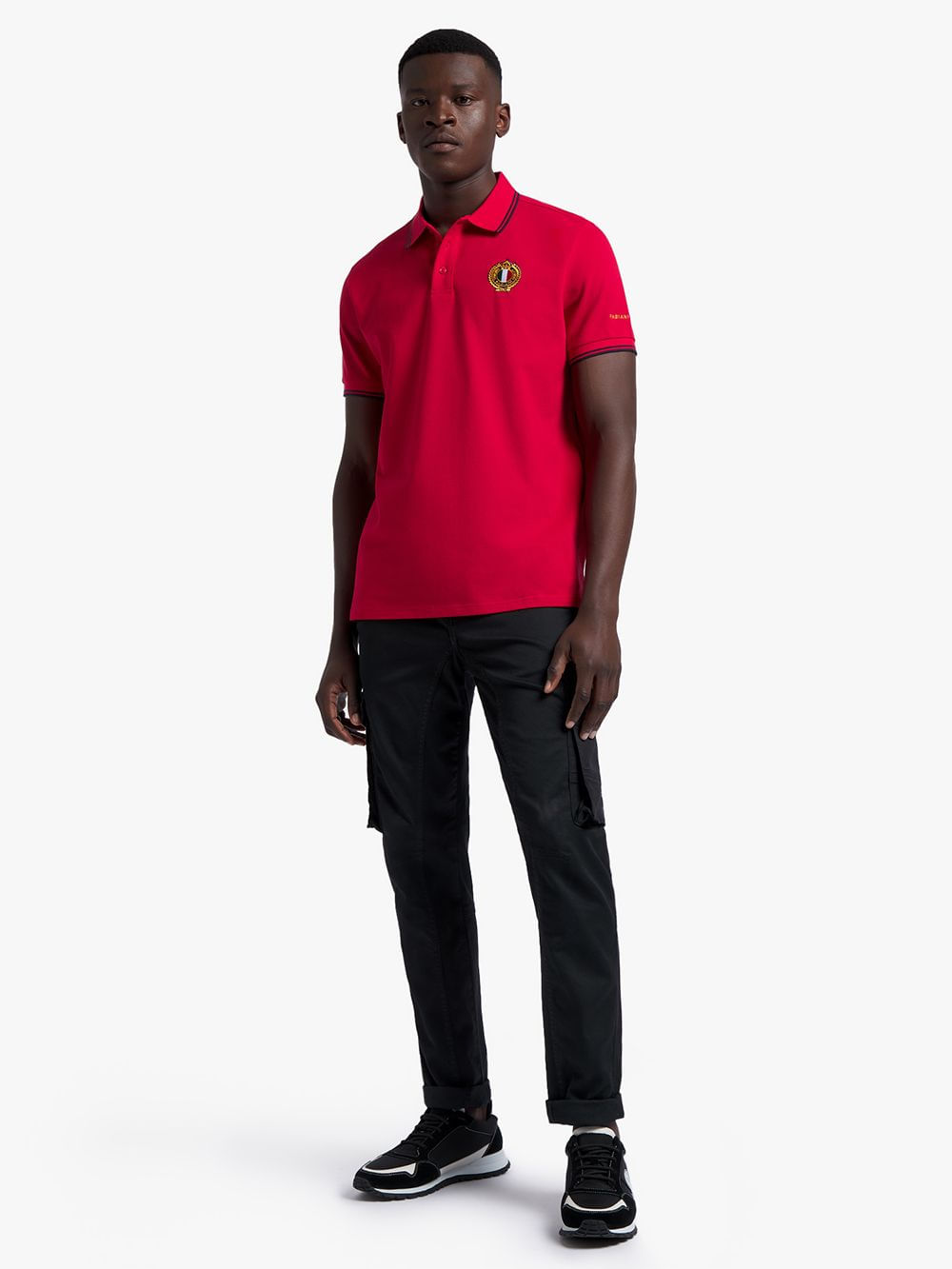 Fabiani Men's Red Tipped Polo Shirt - Bash.com