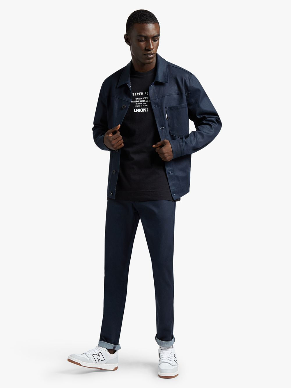 Union-DNM Black Regular Branded T-Shirt - Bash.com