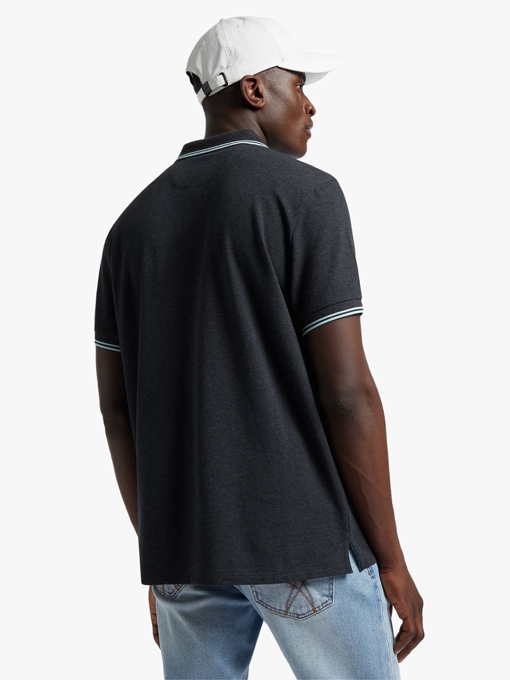 Fabiani Men's Charcoal Tipped Polo Shirt - Bash.com