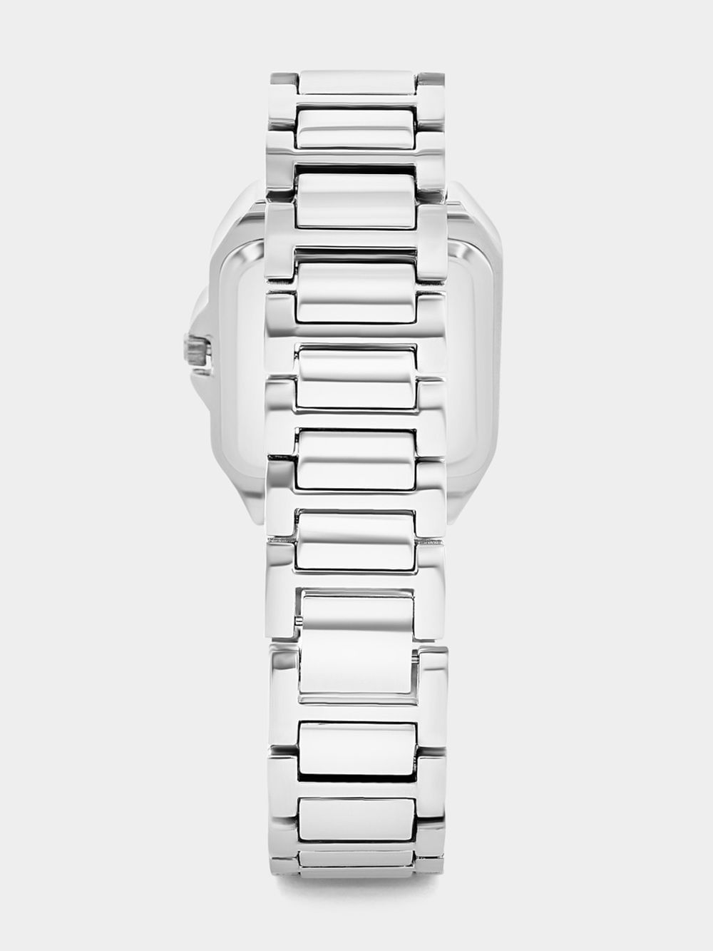Minx Silver Plated Square Glitter Dial Bracelet Watch - Bash.com