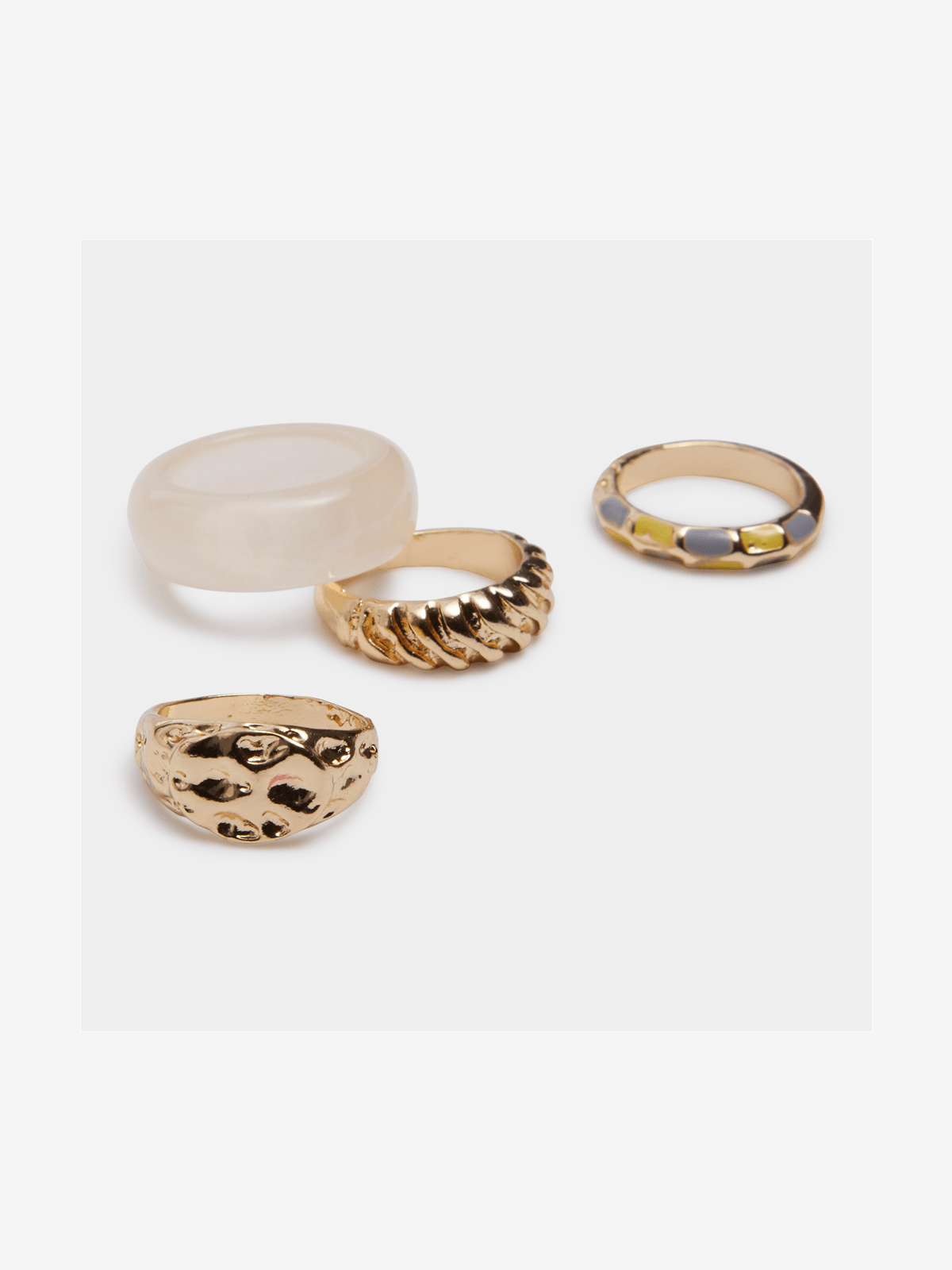 Women's Gold 5 Pack Rings - Bash.com