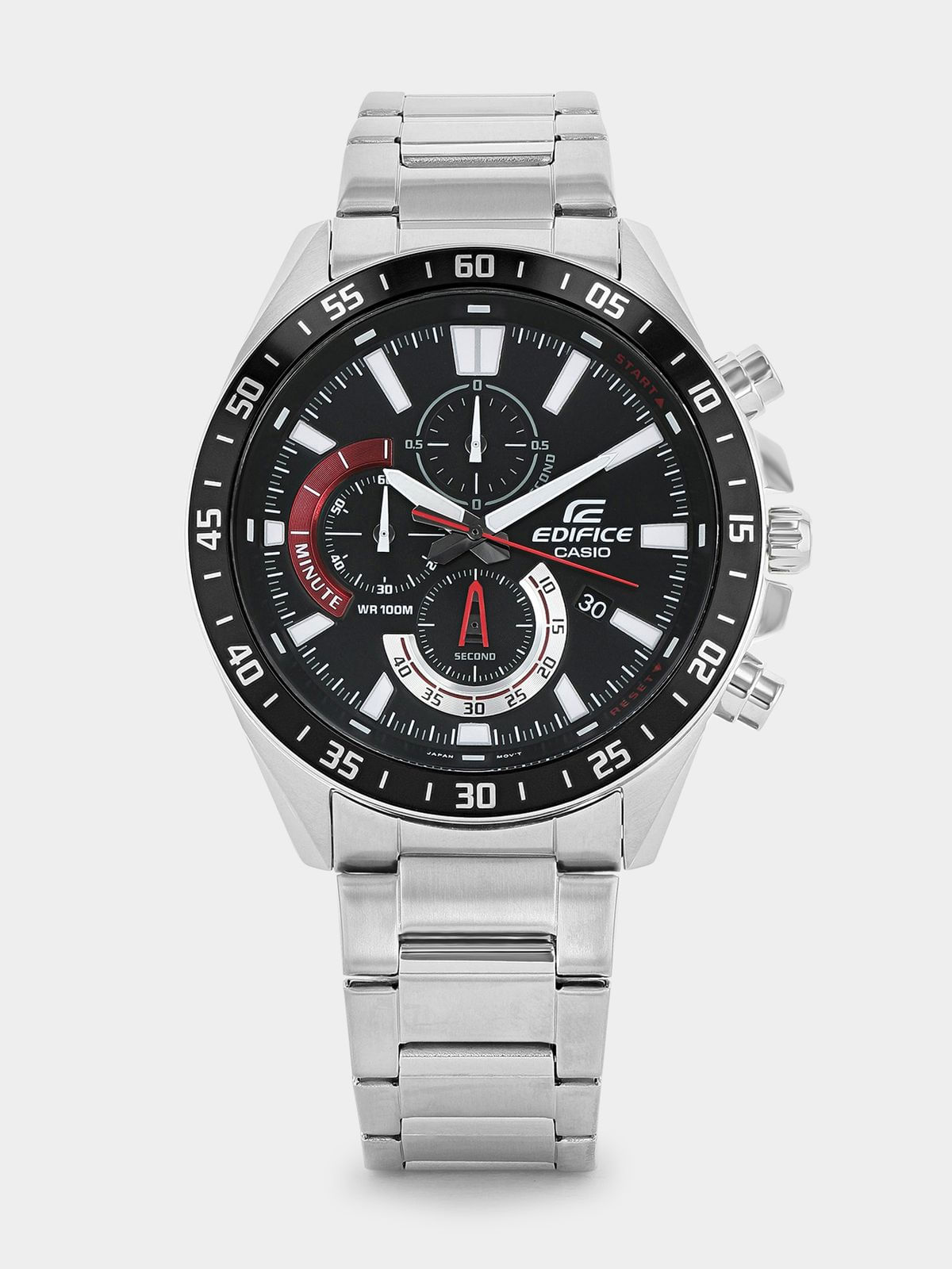 Casio Edifice Black Dial Stainless Steel Chronographic Bracelet Watch ...