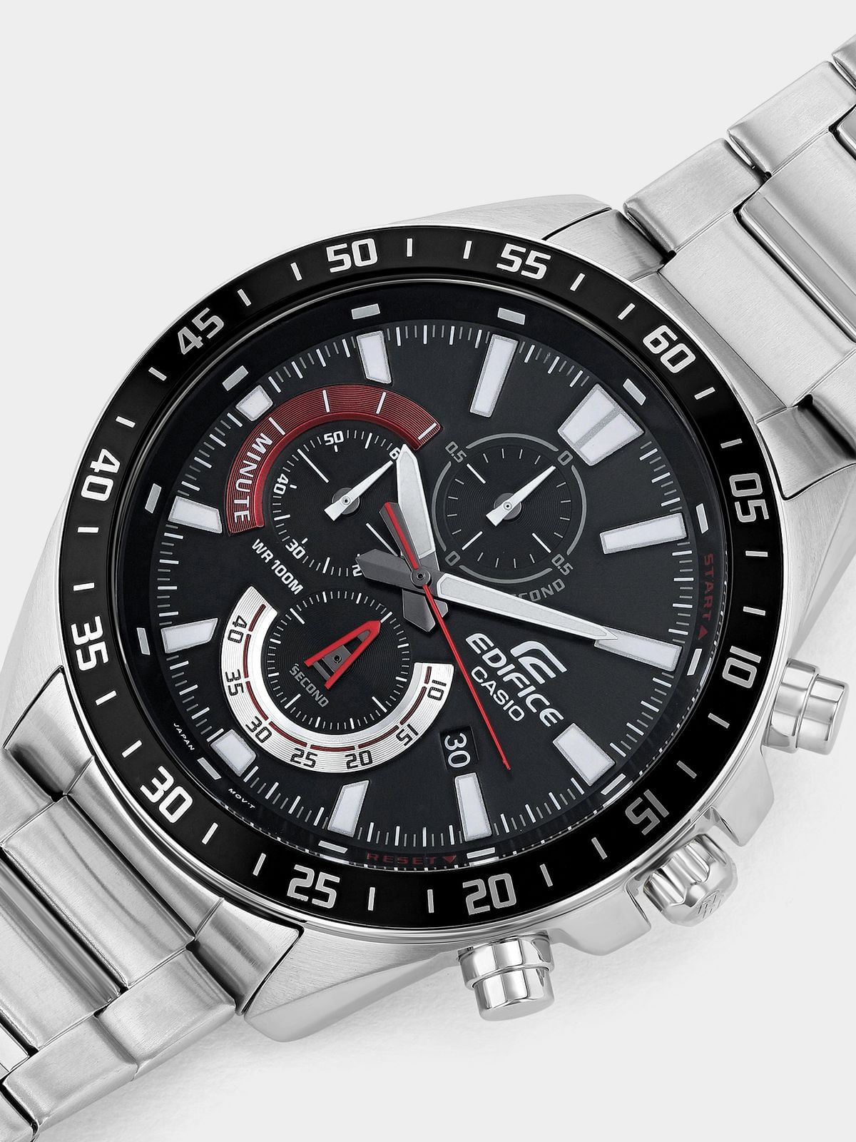 Casio Edifice Black Dial Stainless Steel Chronographic Bracelet Watch ...