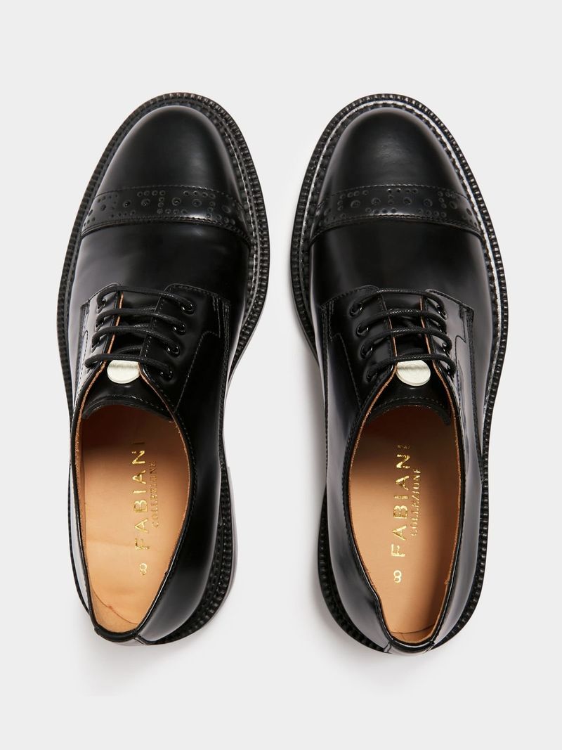 Fabiani Men's Toe Cap Lug Sole Derby Formal Shoes - Bash.com