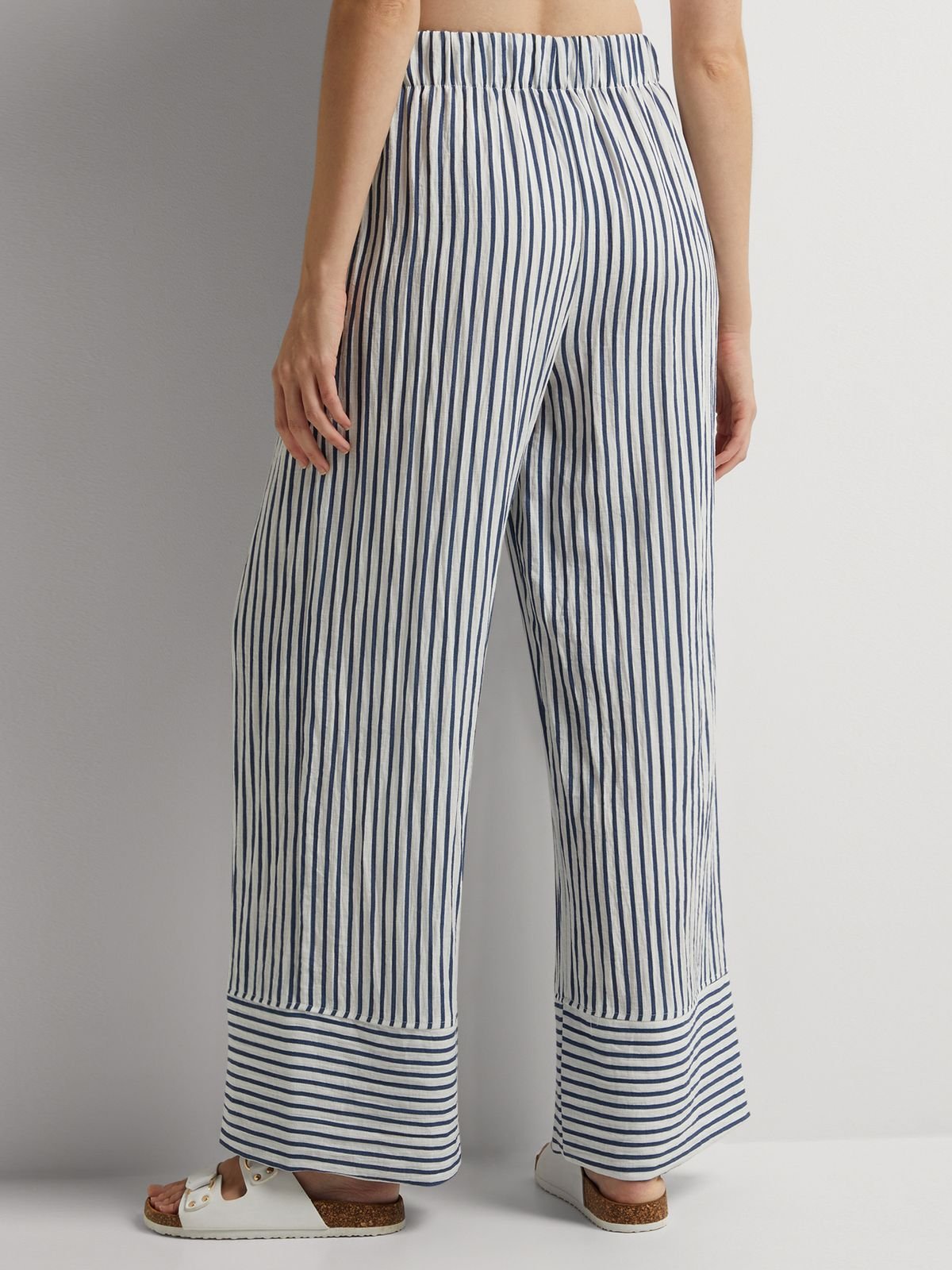 Wide Leg Broad Hem Washer Pants - Bash.com