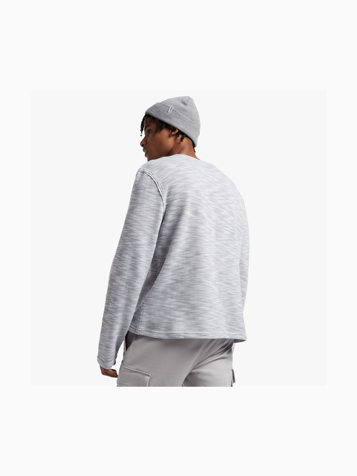 Men's Grey Oversized Knit Top - Bash.com