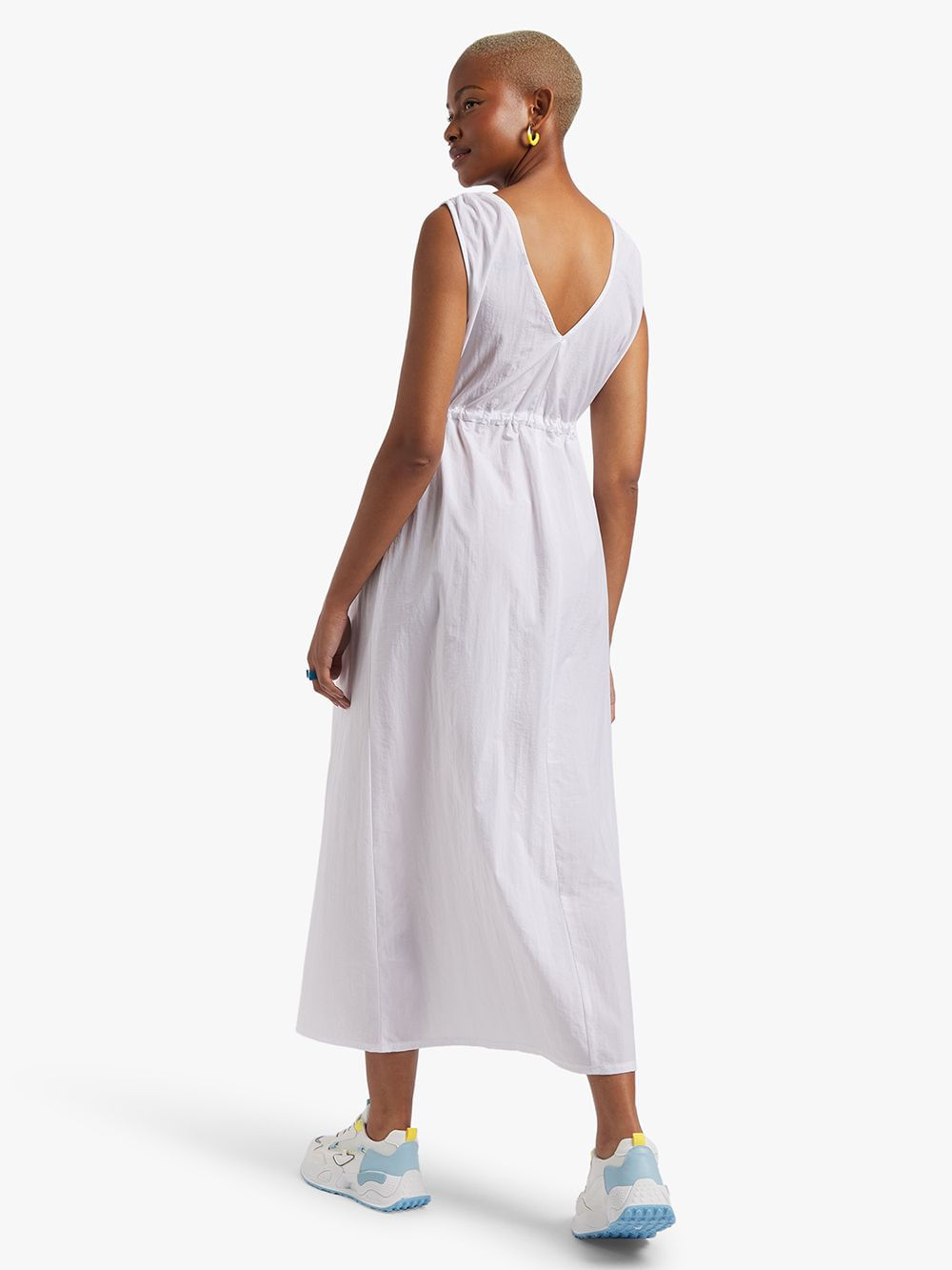 Women's White Maxi V-neck Dress - Bash.com