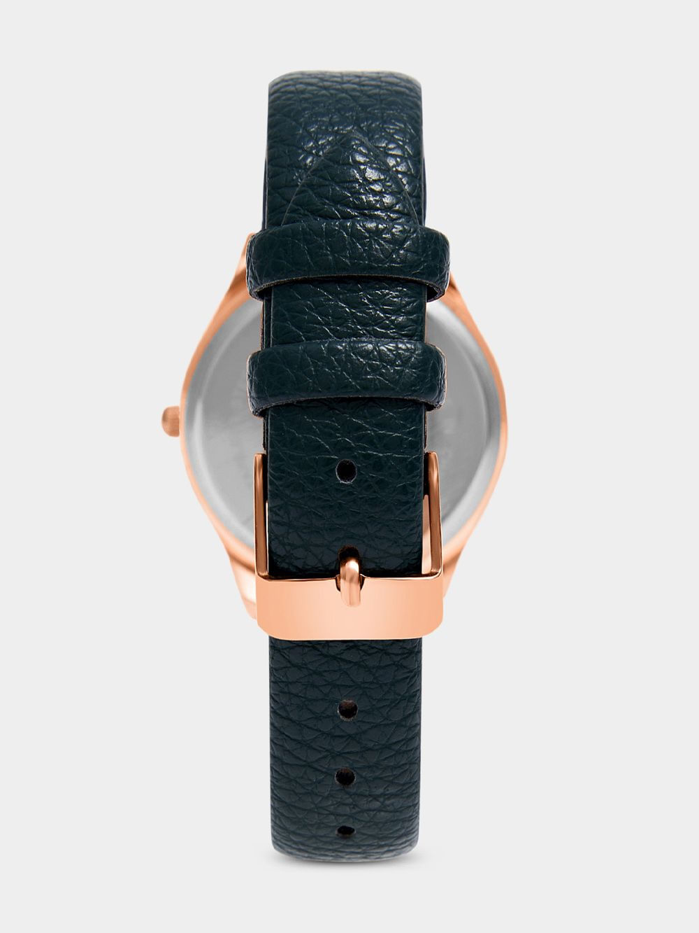Ladies Rose Gold with Green Faux Leather Strap Watch - Bash.com
