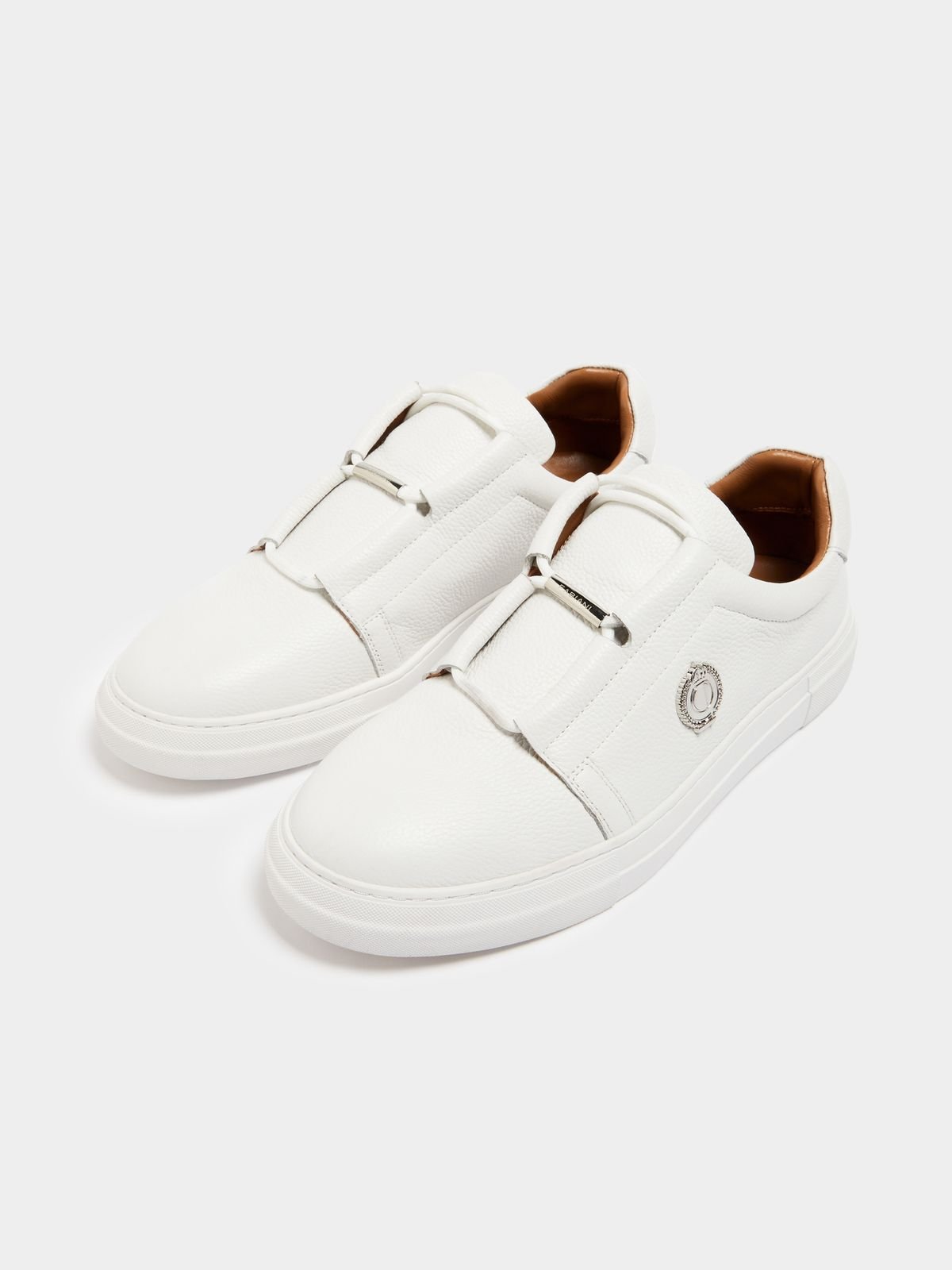 Fabiani Men's Leather Jewel Black Court Sneakers - Bash.com