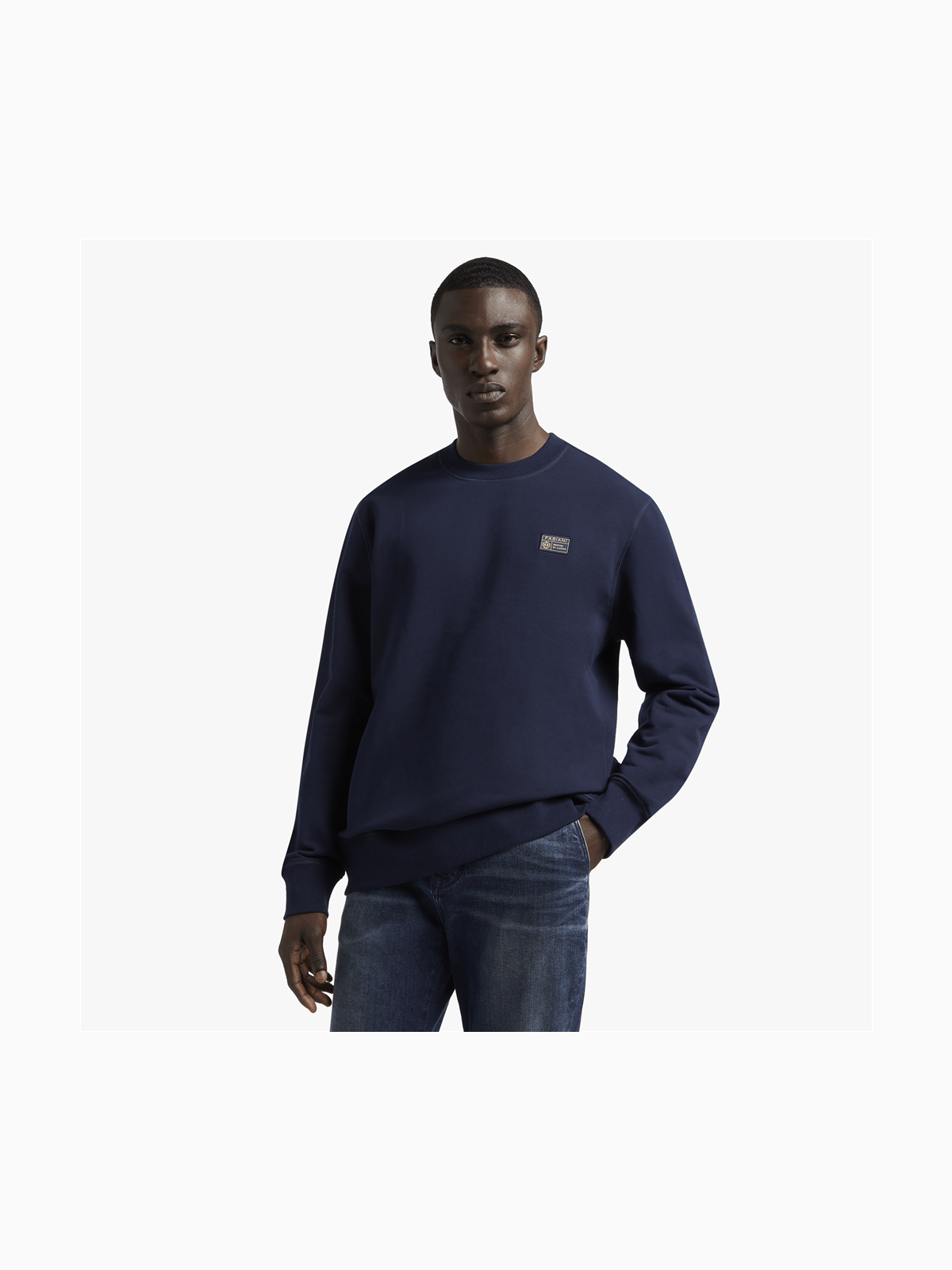 Fabiani Men's Denim Di Lusso Dark Blue Sweat Top - Bash.com