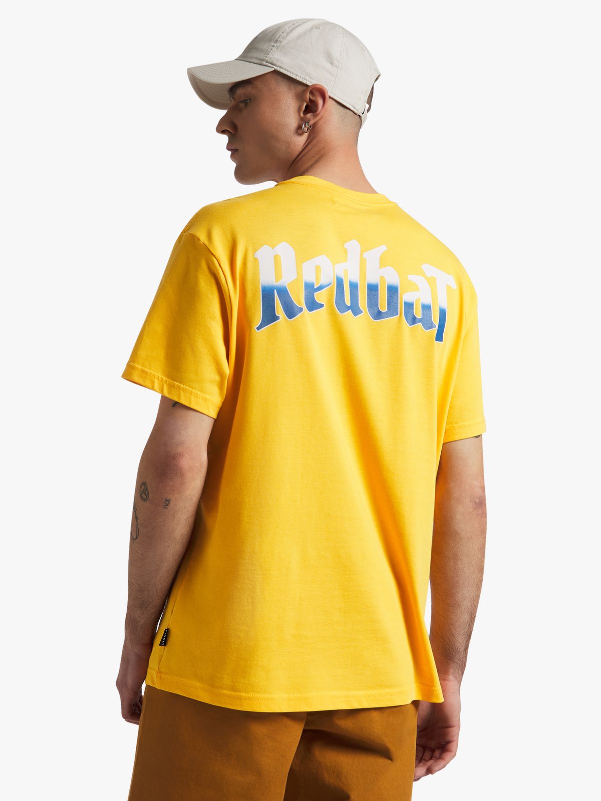 Redbat Athletics Men's Yellow Gradient Goth Graphic T-Shirt - Bash.com