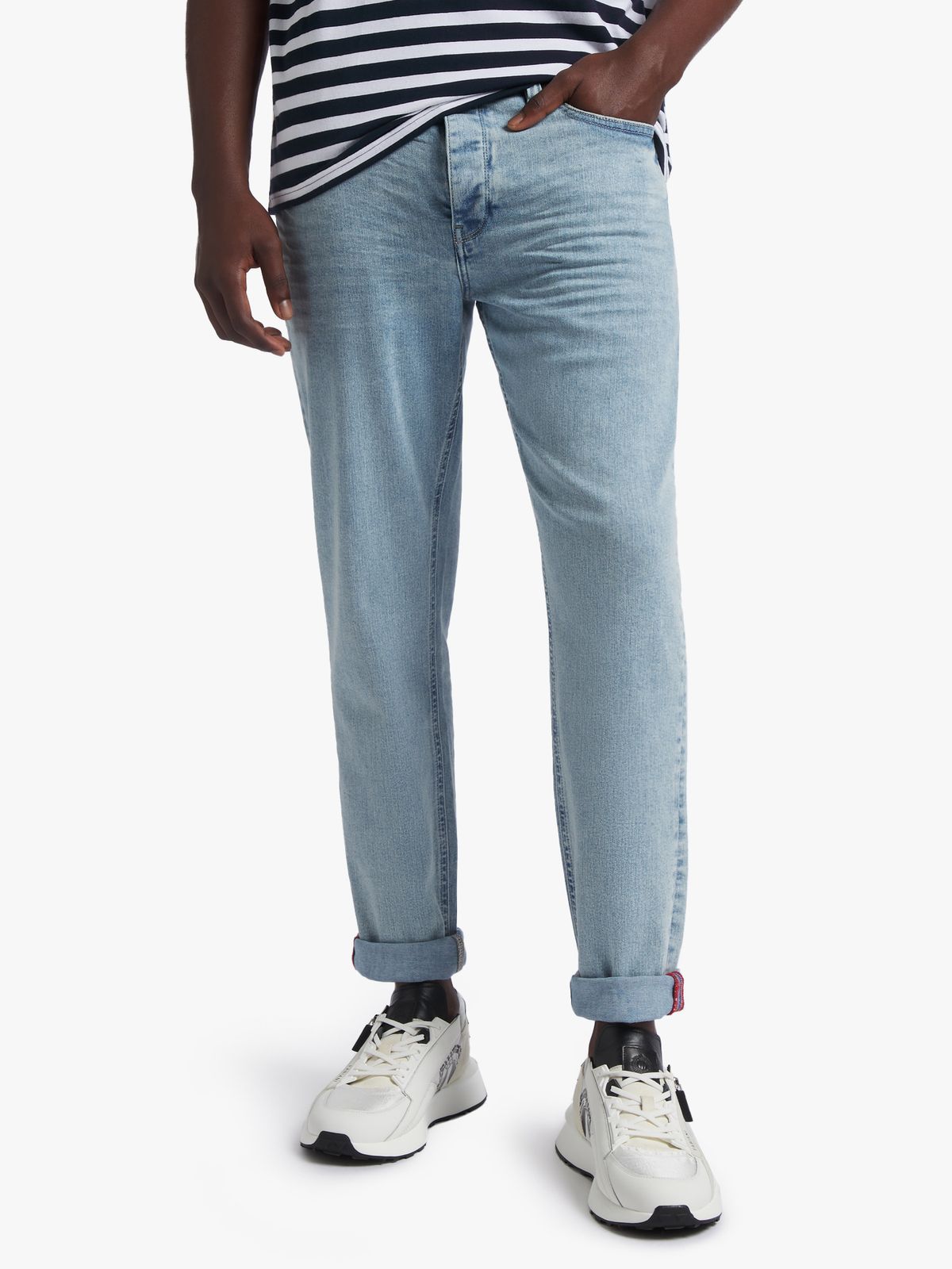 Fabiani Men's Denim Di Lusso Blue Light Wash Slim Leg Denim - Bash.com