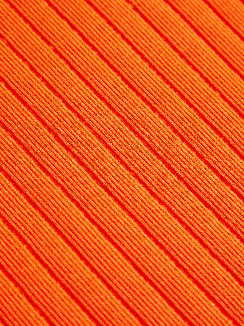 Women's Orange Ribbed Racer Vest - Bash.com