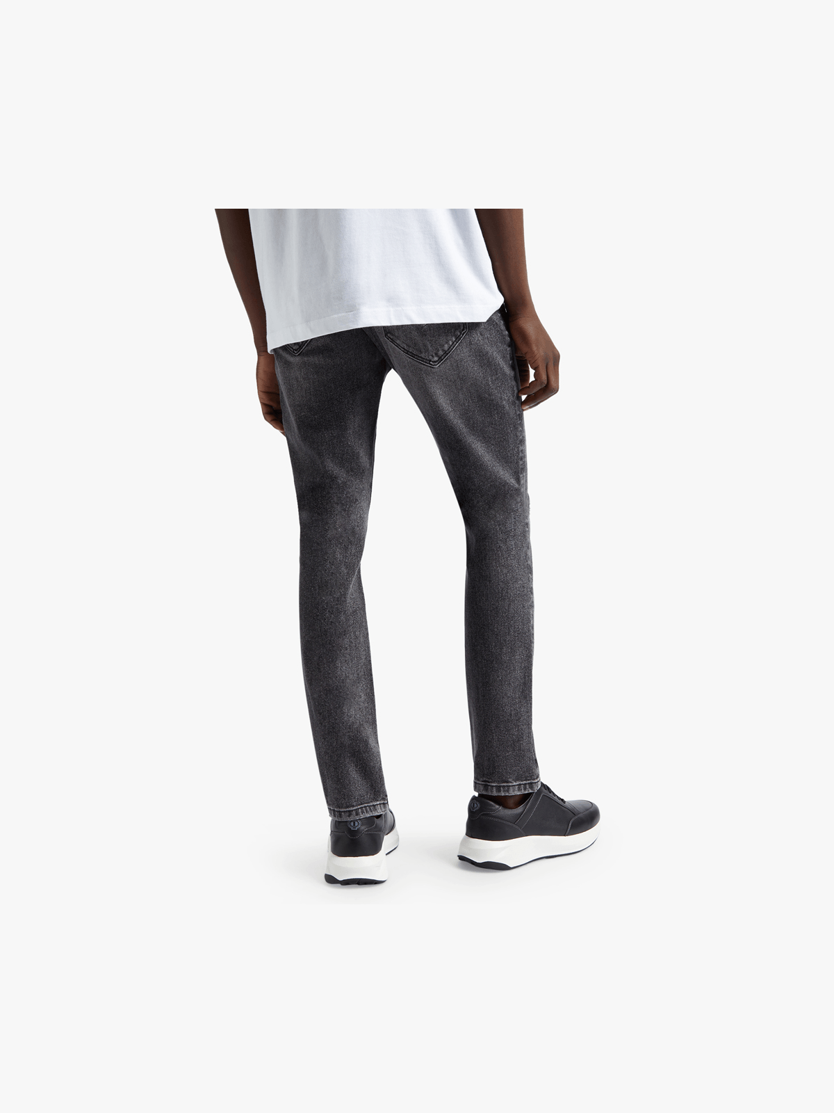 Men's Relay Jeans Skinny Fit Rip and Repair Black Jean - Bash.com