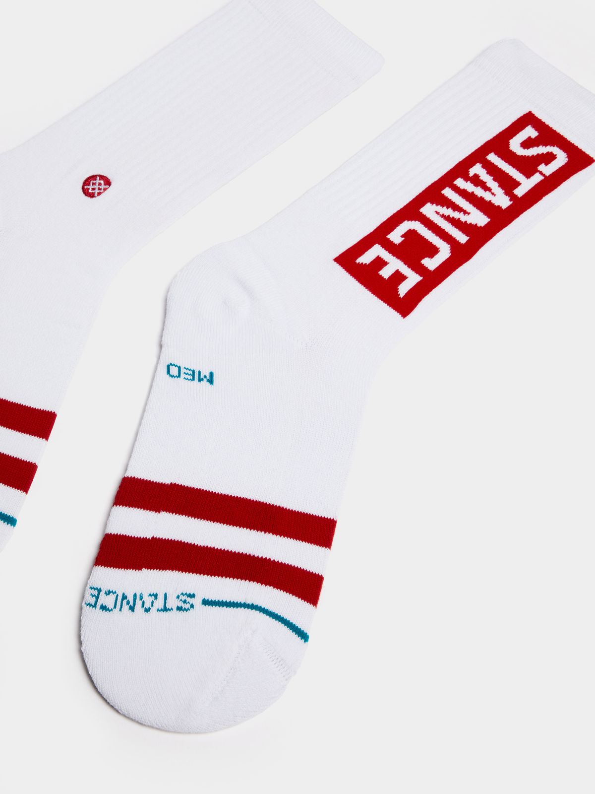 Stance Unisex OG White/Red Crew Socks - Bash.com