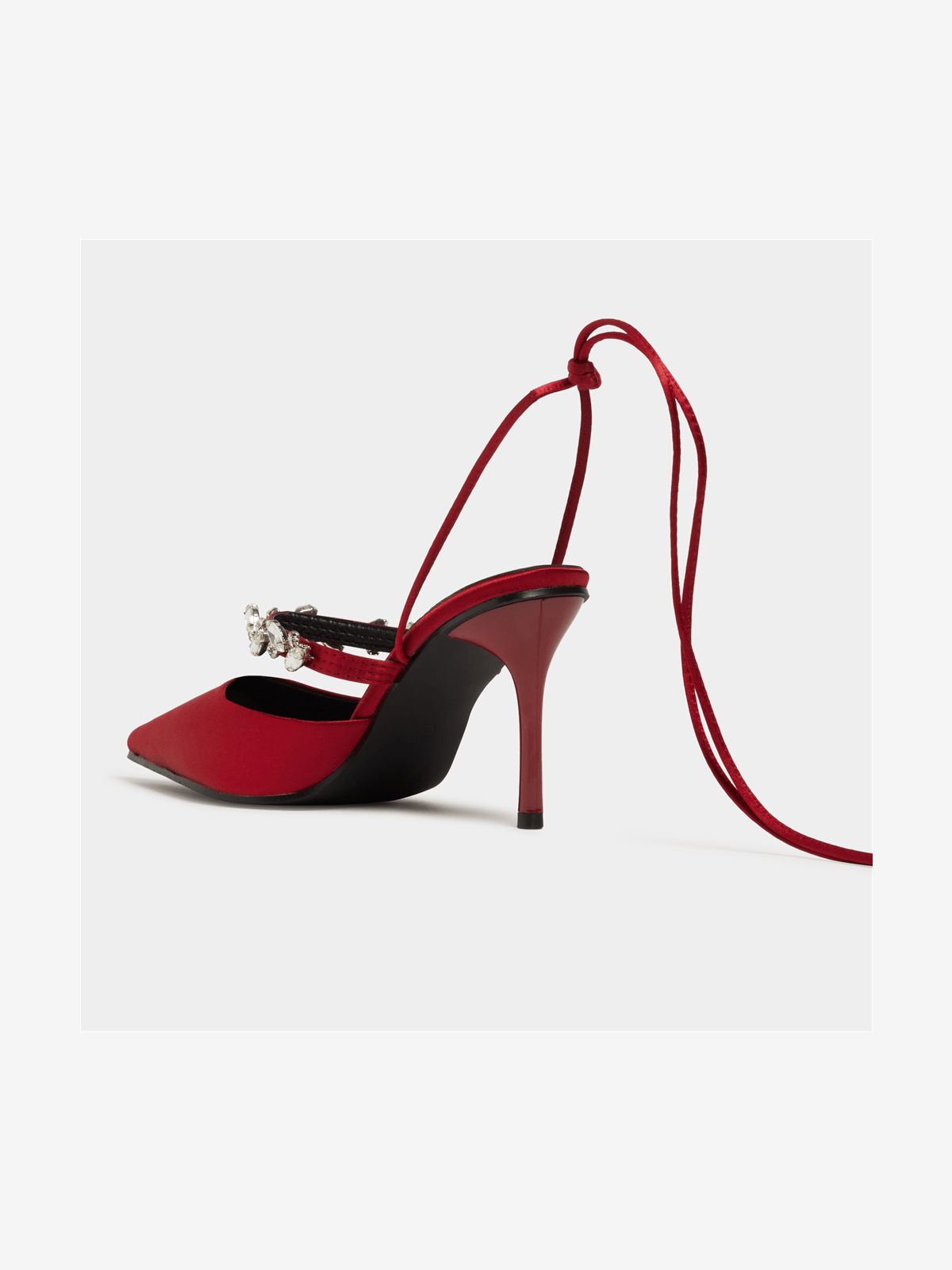 Women's Red Diamante Strap Heels - Bash.com