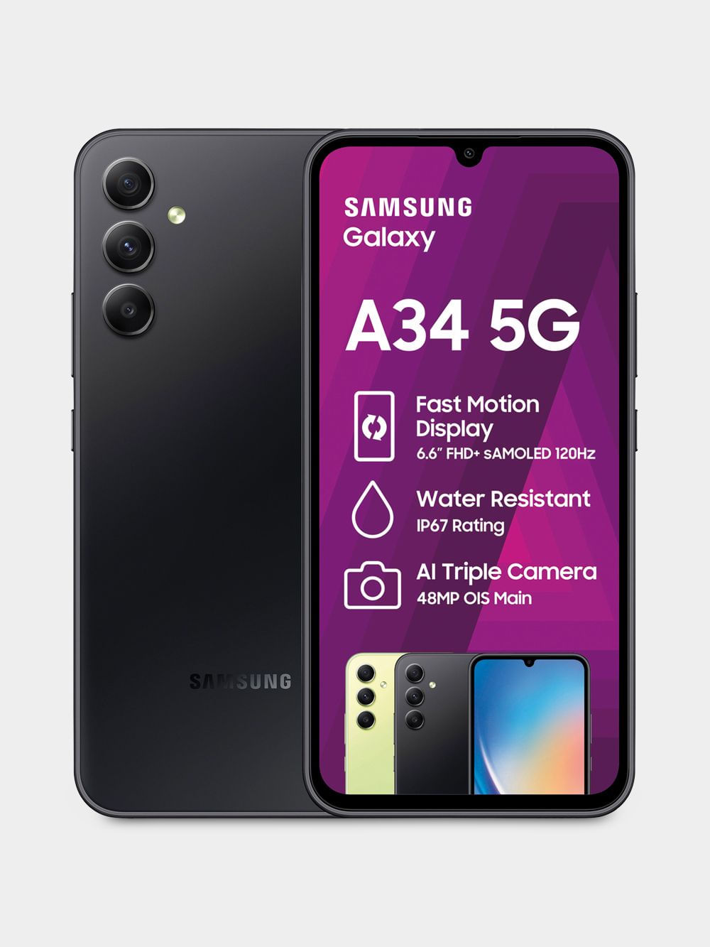 Samsung Galaxy A34 5G Dual Sim +15GB Telkom Sim + Powerbank 10000mAh ...