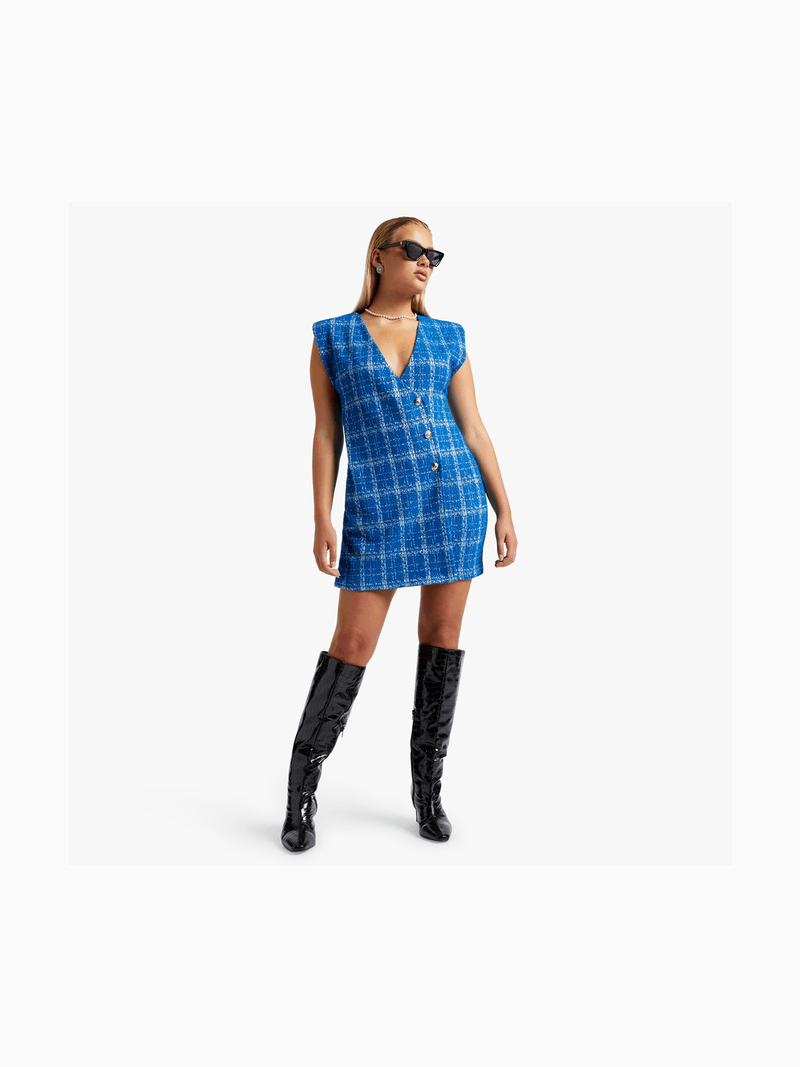 Boucle Sleeveless Blazer Dress - Bash.com Boucle Sleeveless Blazer Dress - Bash.com