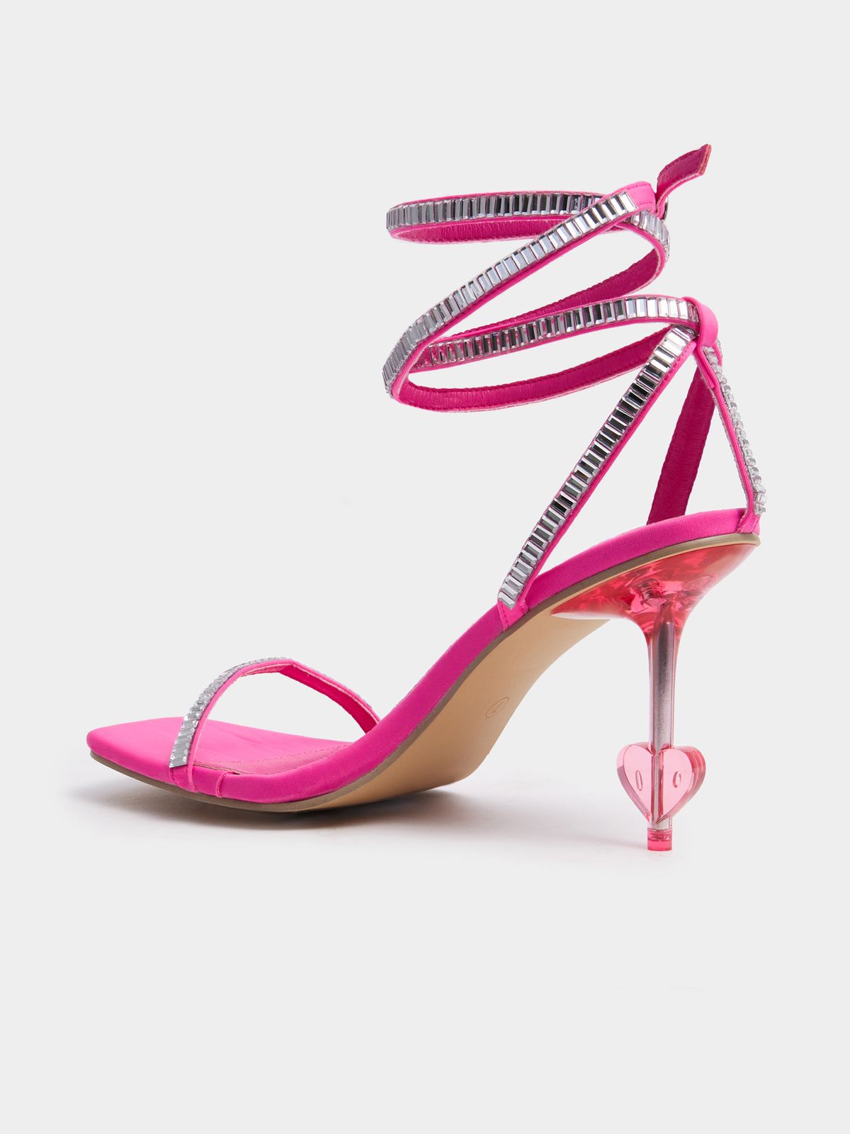 Women's Pink Heart Heeled Sandals - Bash.com
