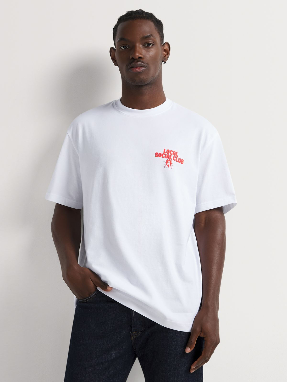 Men's Markham Graphic White T-Shirt - Bash.com