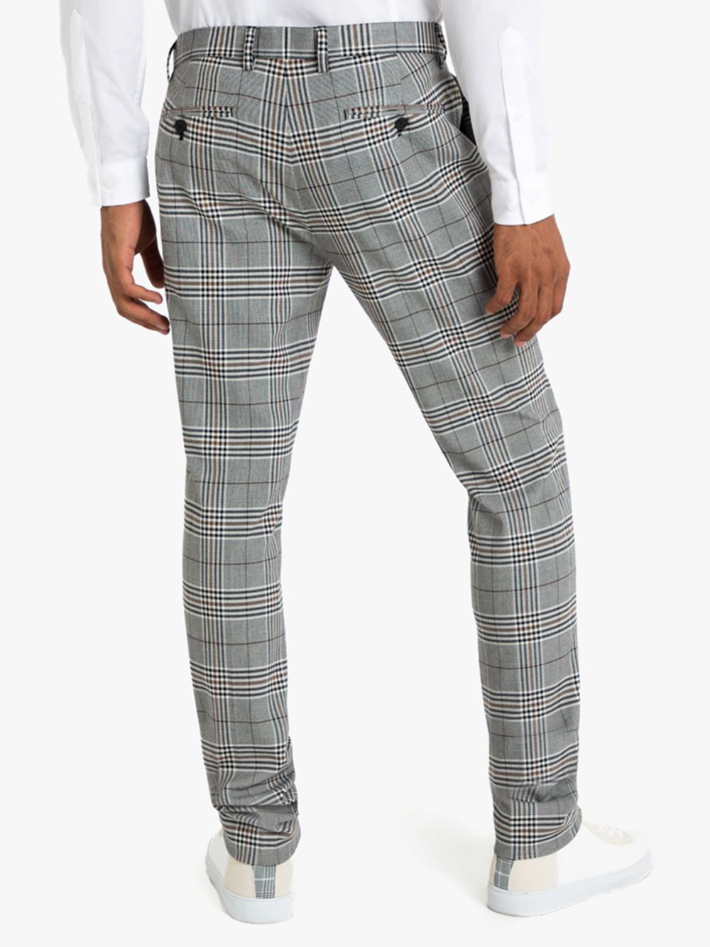 Men's Markham Natural Skinny Check Trouser - Bash.com