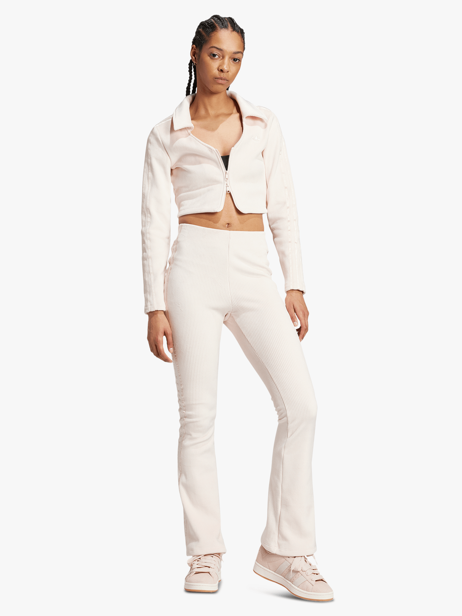 adidas Originals Women's Ecru Ribbed Cardigan - Bash.com