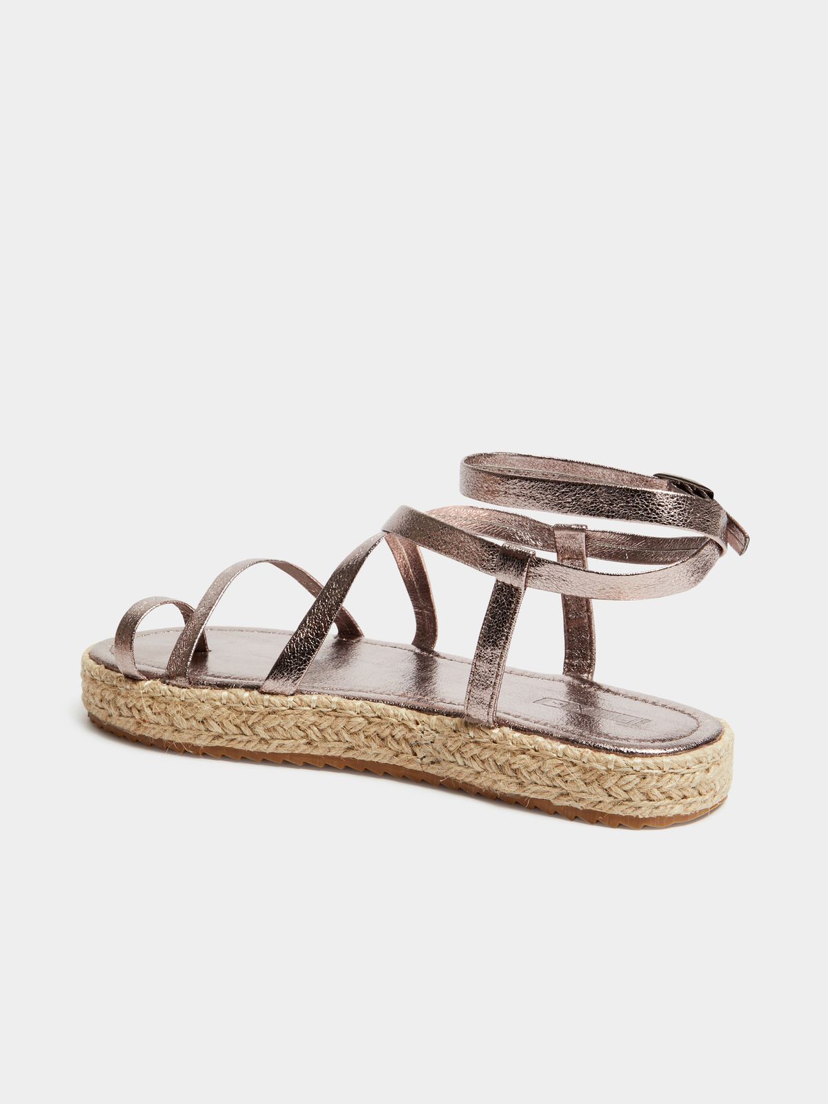 Women's Gunmetal Espadrille Platform Sandals - Bash.com