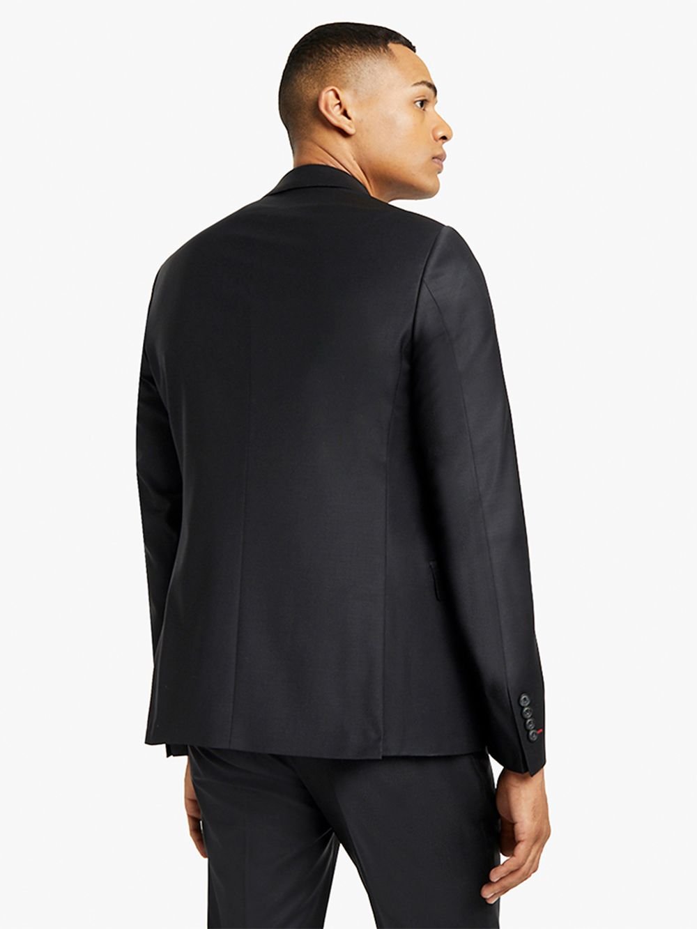 Fabiani Men's Black Wool Suit Jacket | Bash
