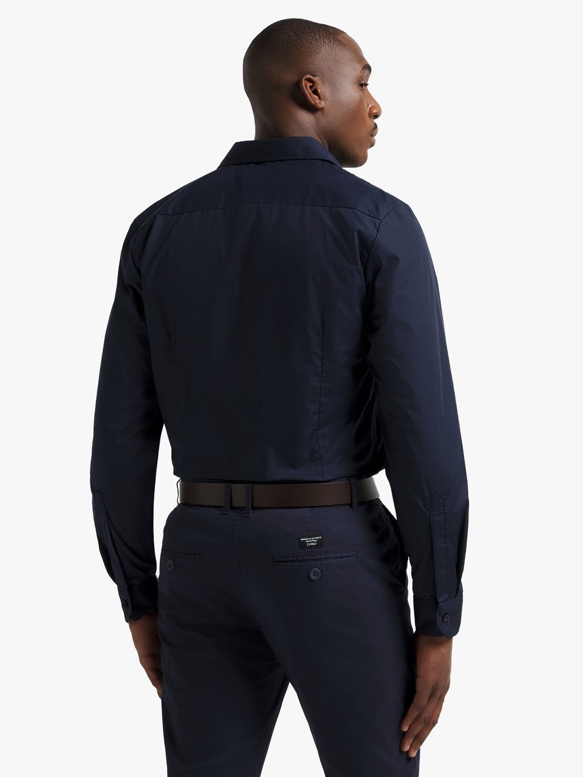 Jet Men's Poplin Tailored Navy Formal Top Outerwear | Bash